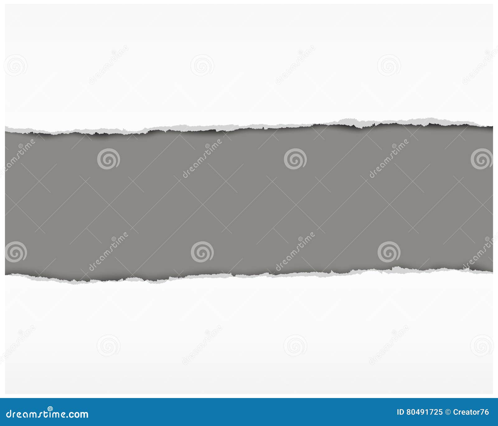 Torn paper pieces on grey stock vector. Illustration of blank - 80491725