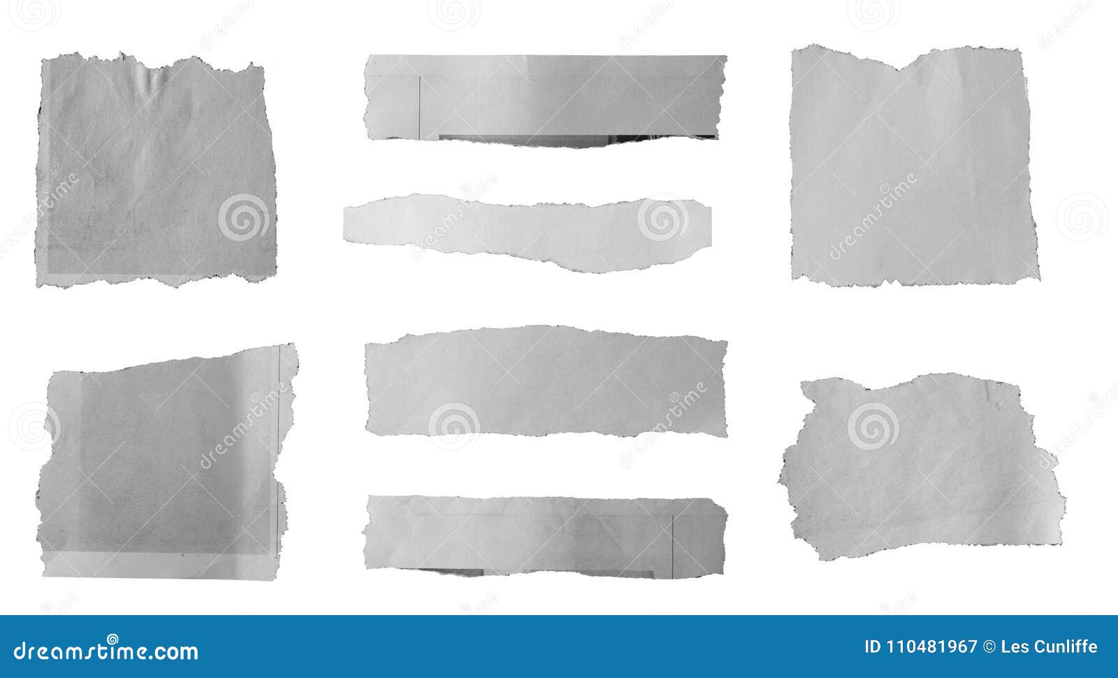 Torn paper pieces stock image. Image of message, frayed - 110481967