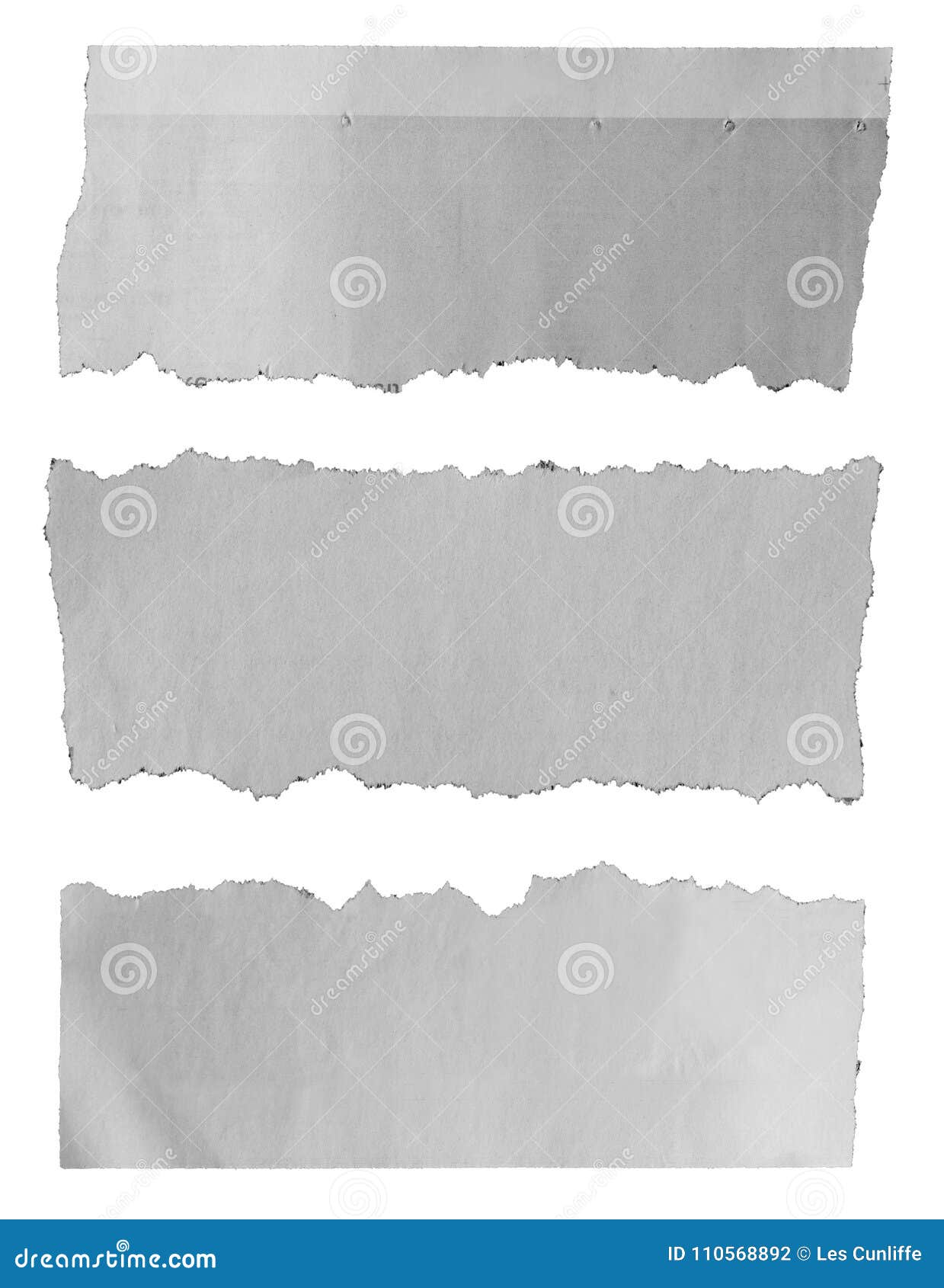 Torn paper pieces stock photo. Image of jagged, copy - 110568892