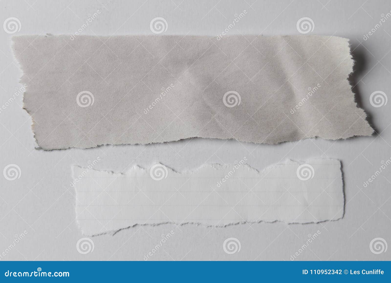 Torn paper pieces stock photo. Image of edge, message - 110952342