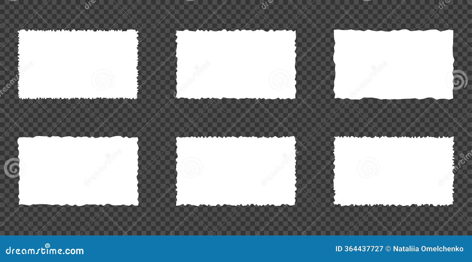 Wavy Edge Rectangle Shapes Icon Vector Set | CartoonDealer.com #309070382