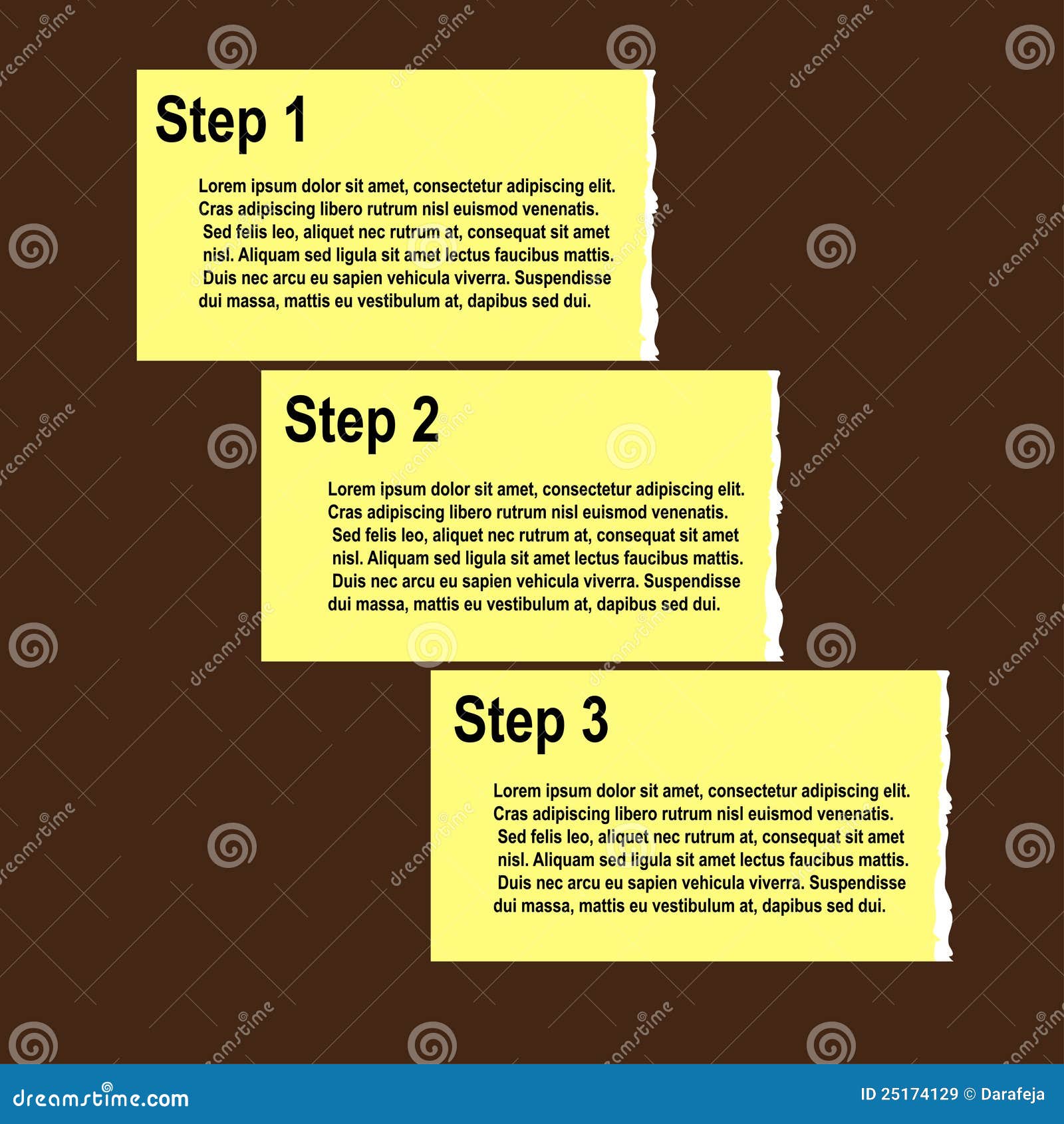 Torn Paper Progress Option or Steps Background Stock Vector ...