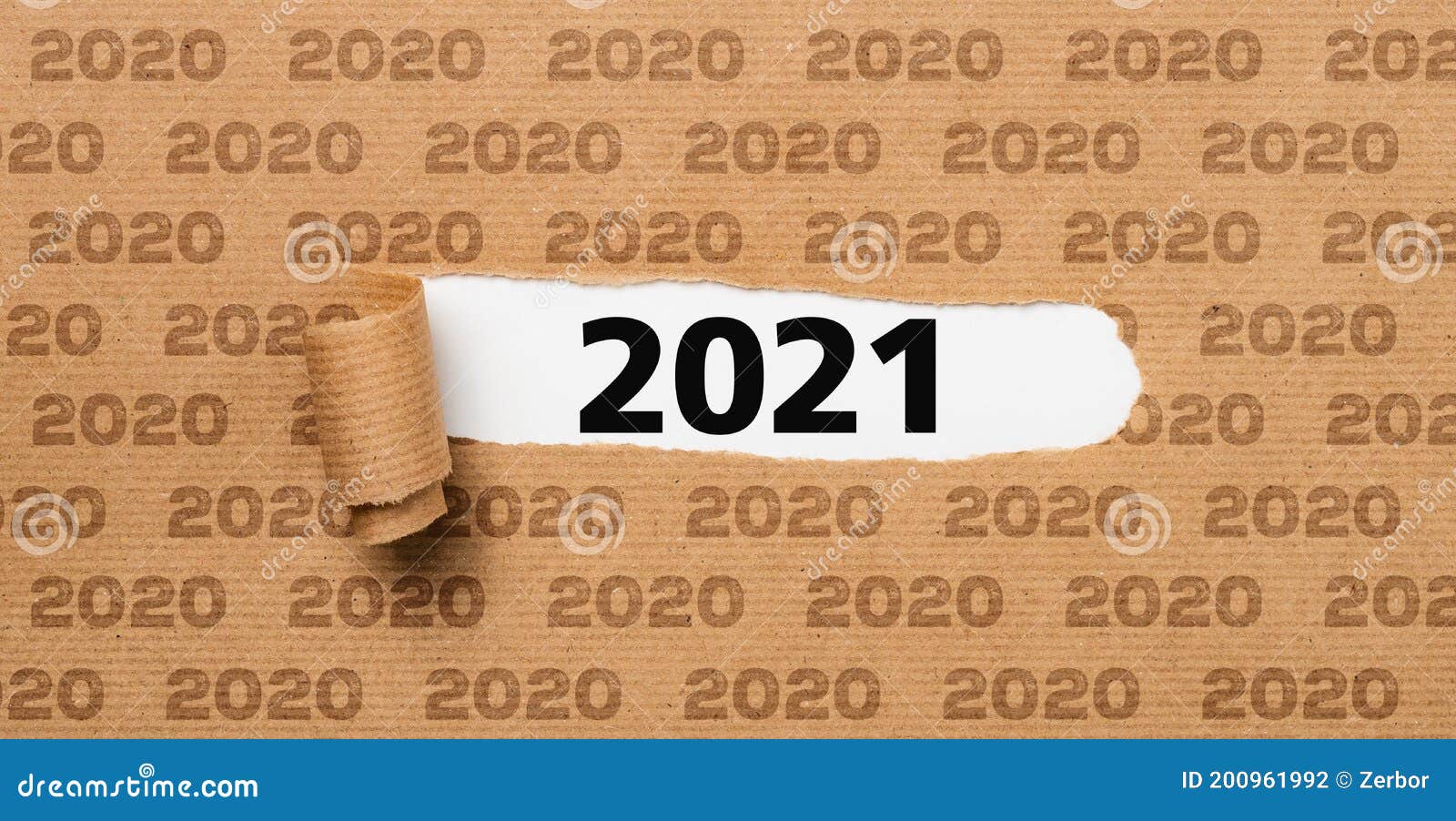 Torn Paper Revealing the Number 2021 Stock Photo - Image of annual ...