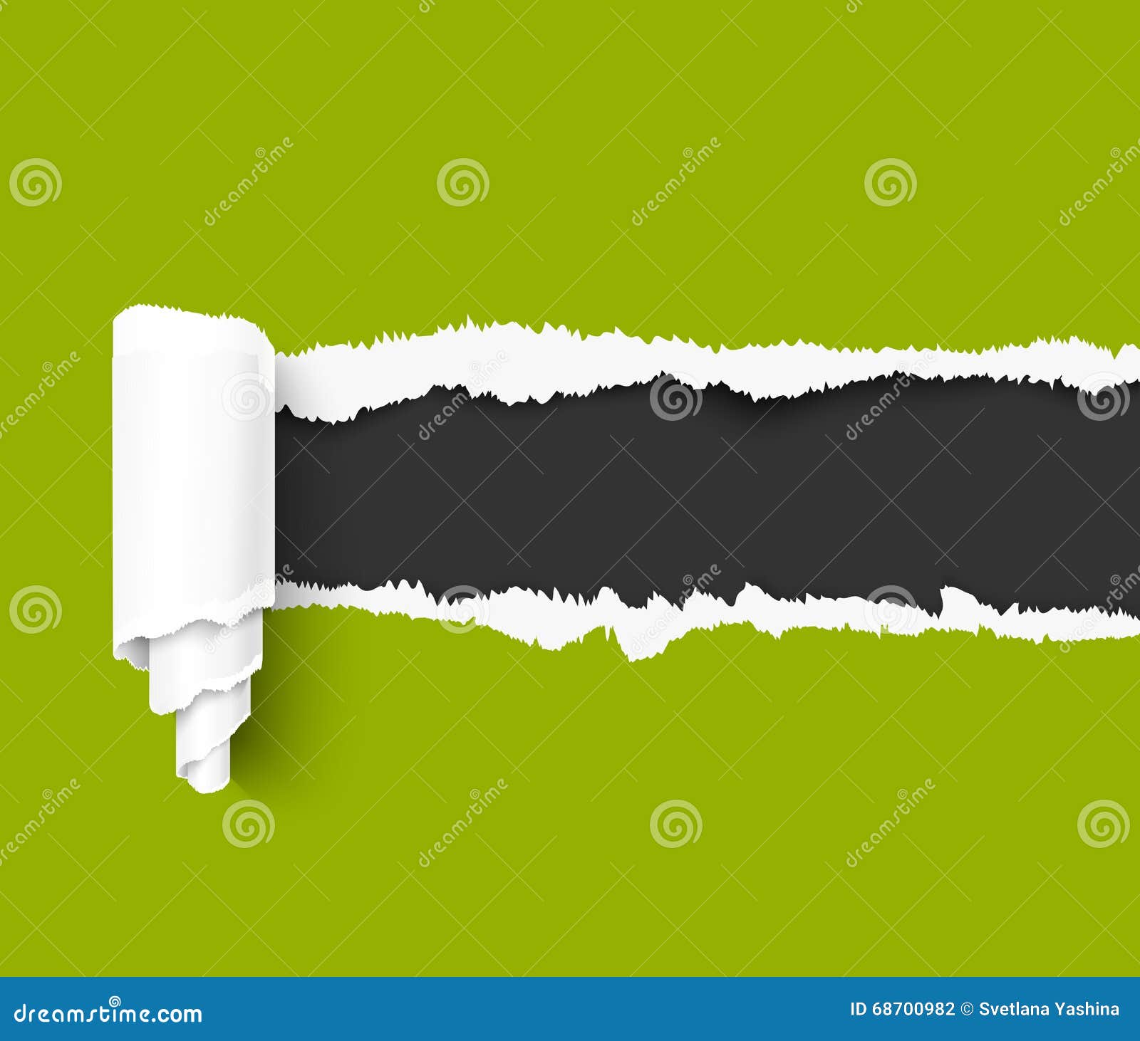 Torn paper with a roll stock vector. Illustration of grunge - 68700982