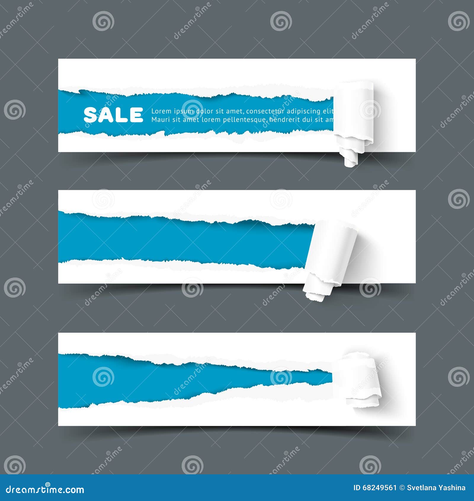 Torn paper with a roll stock vector. Illustration of roll - 68249561