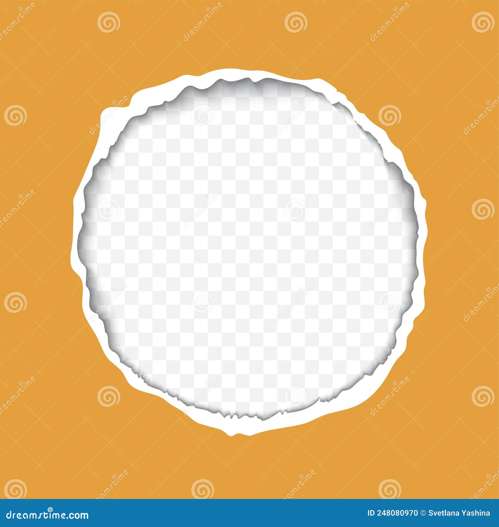 Torn Paper Round Frame for Design Realistic Vector Texture Stock Vector ...
