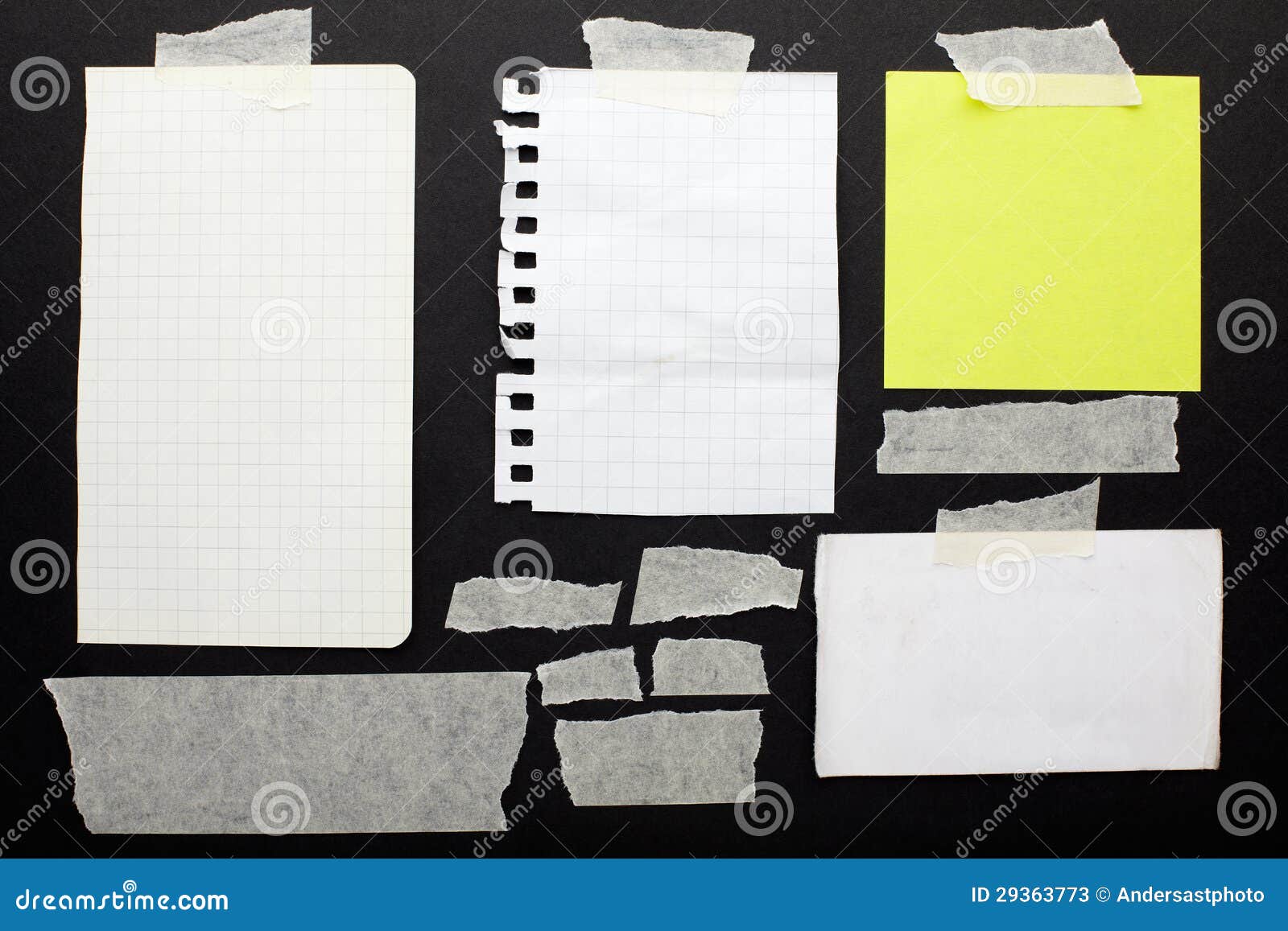 Torn paper scraps set stock image. Image of ripped, aged - 29363773