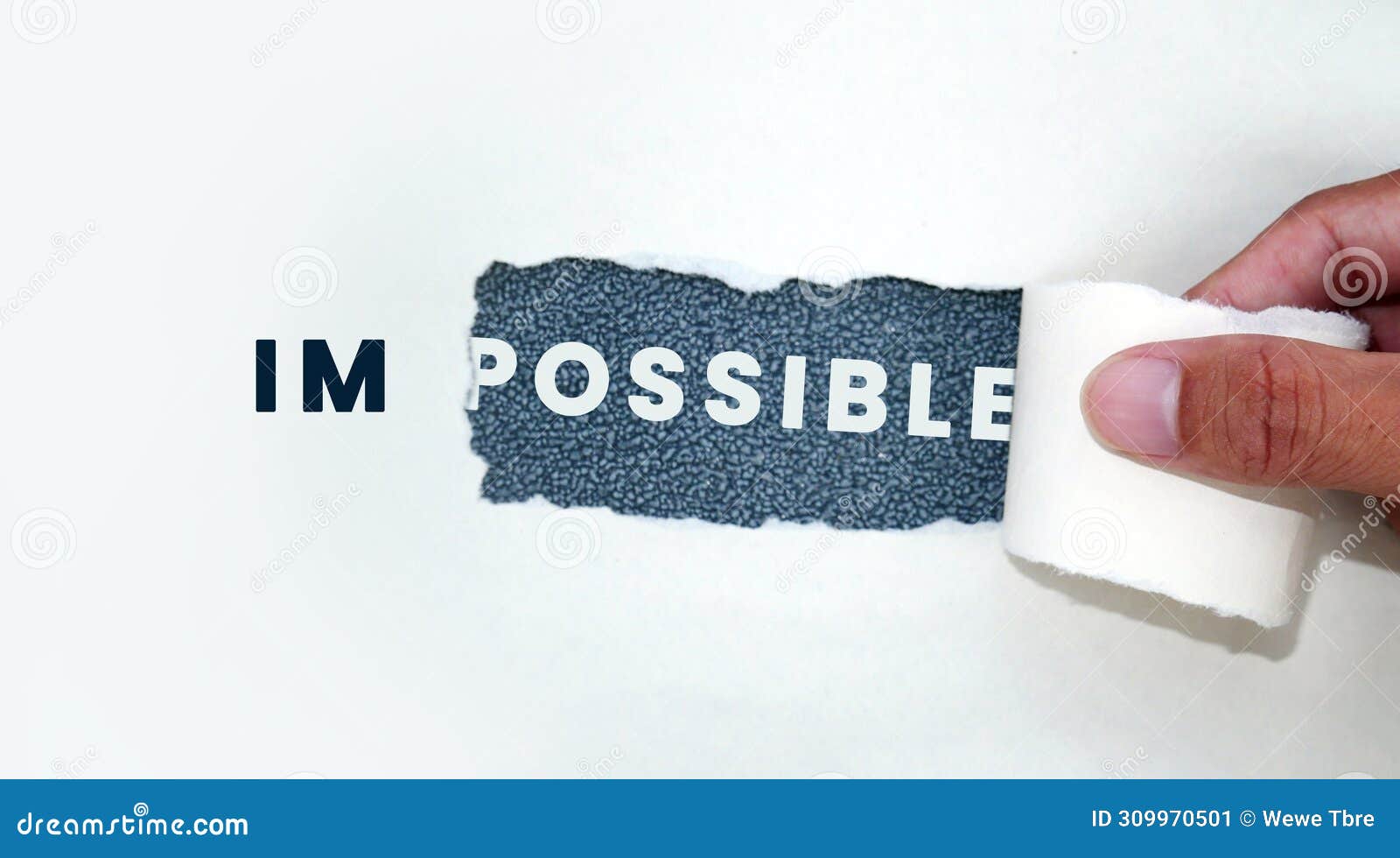 Words Impossible Unable Concept Handwritten On Wooden Log Background ...