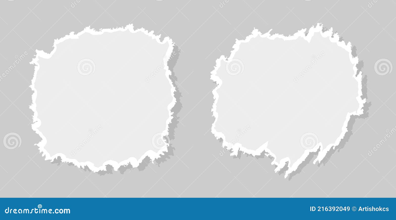 Set Of Lacerated Bright Papers In Cmyk Colors Vector Illustration ...