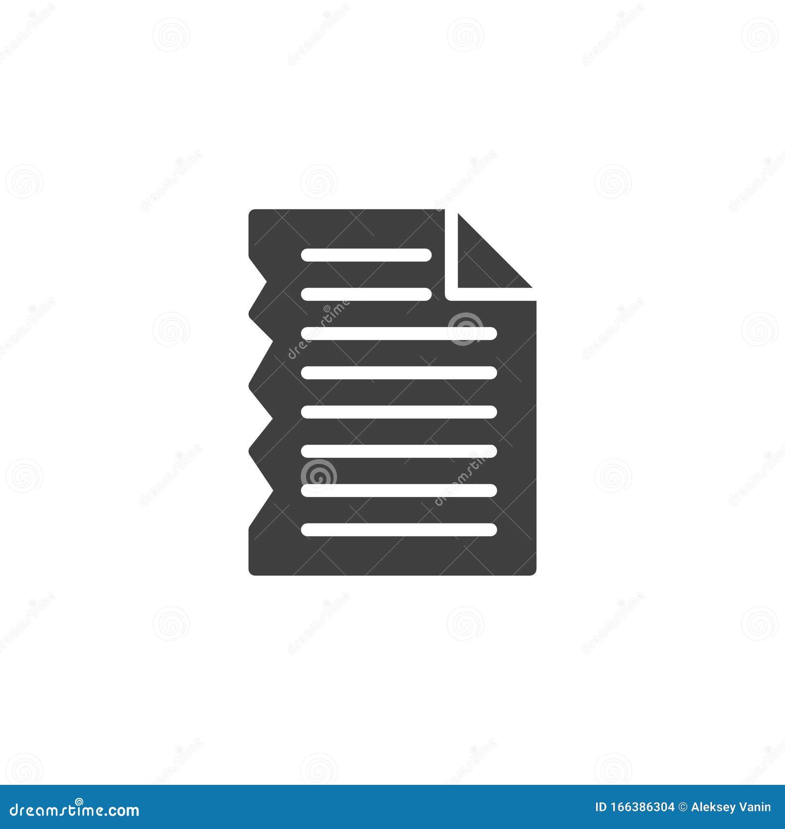 Torn Paper Sheet Vector Icon Stock Vector - Illustration of note ...