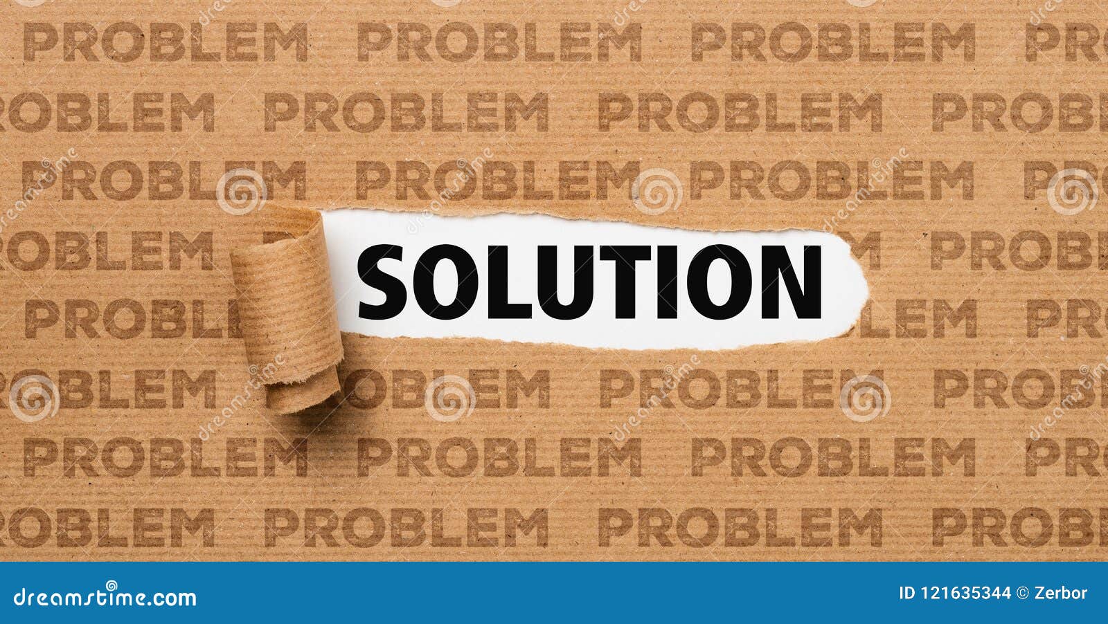 Torn Paper - Solution or Problem Stock Photo - Image of choice ...