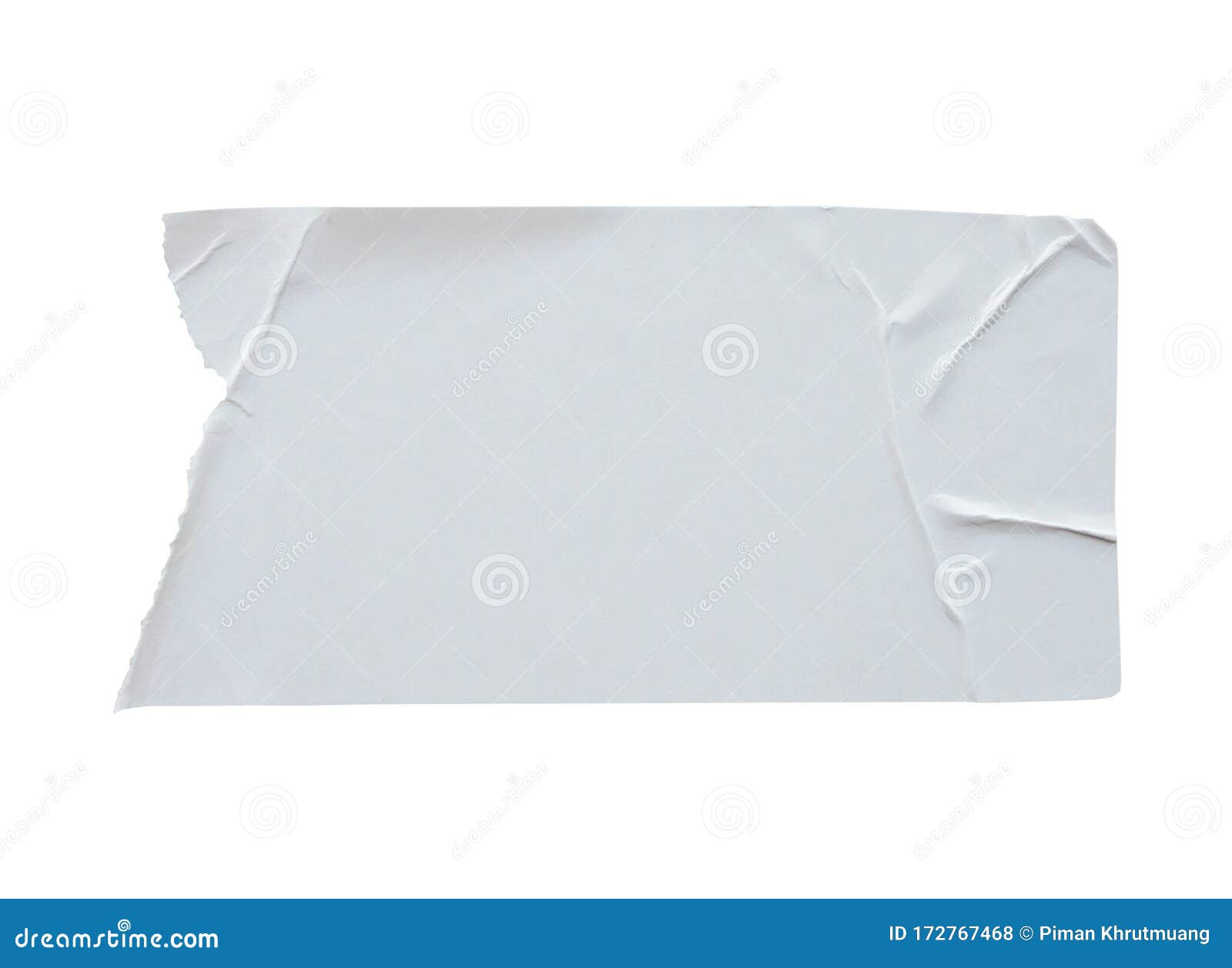 Torn Paper Sticker Label Isolated on White Stock Photo - Image of ...