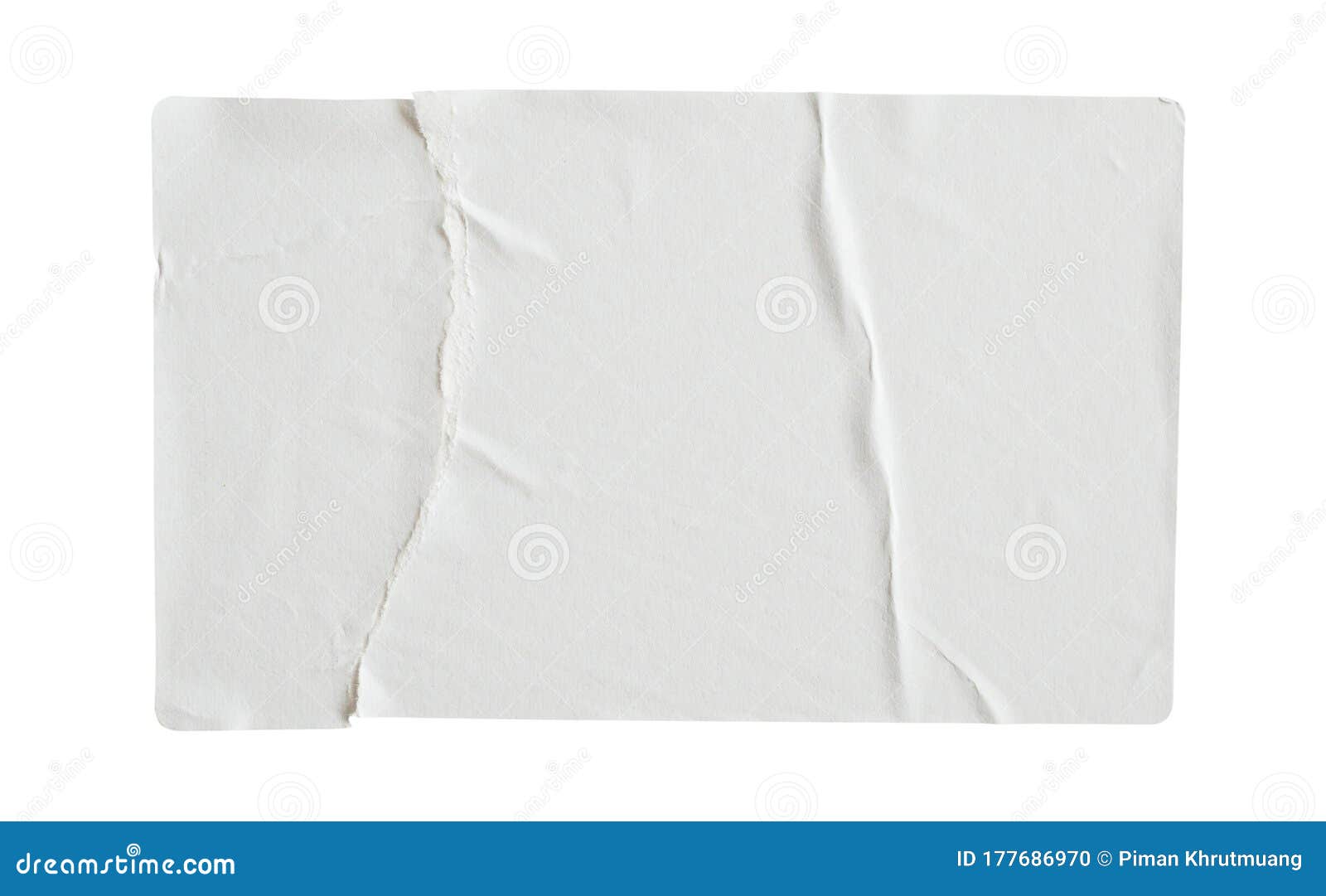 Torn Paper Sticker Label Isolated on White Stock Photo - Image of ...