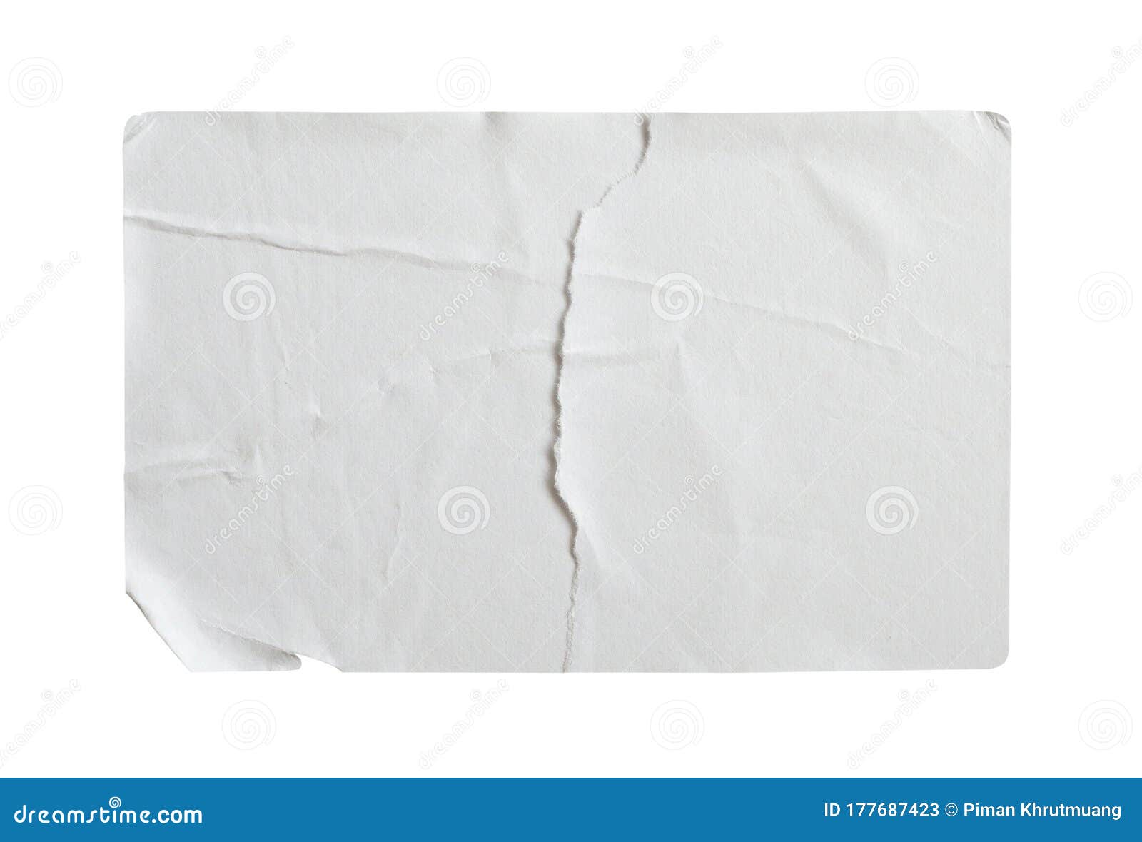 Torn Paper Sticker Label Isolated On White Background Stock Image ...