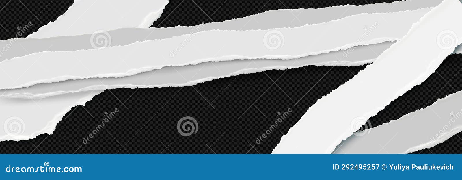 Torn Paper Strip Edge, Rip White Page Piece Vector Stock Illustration ...