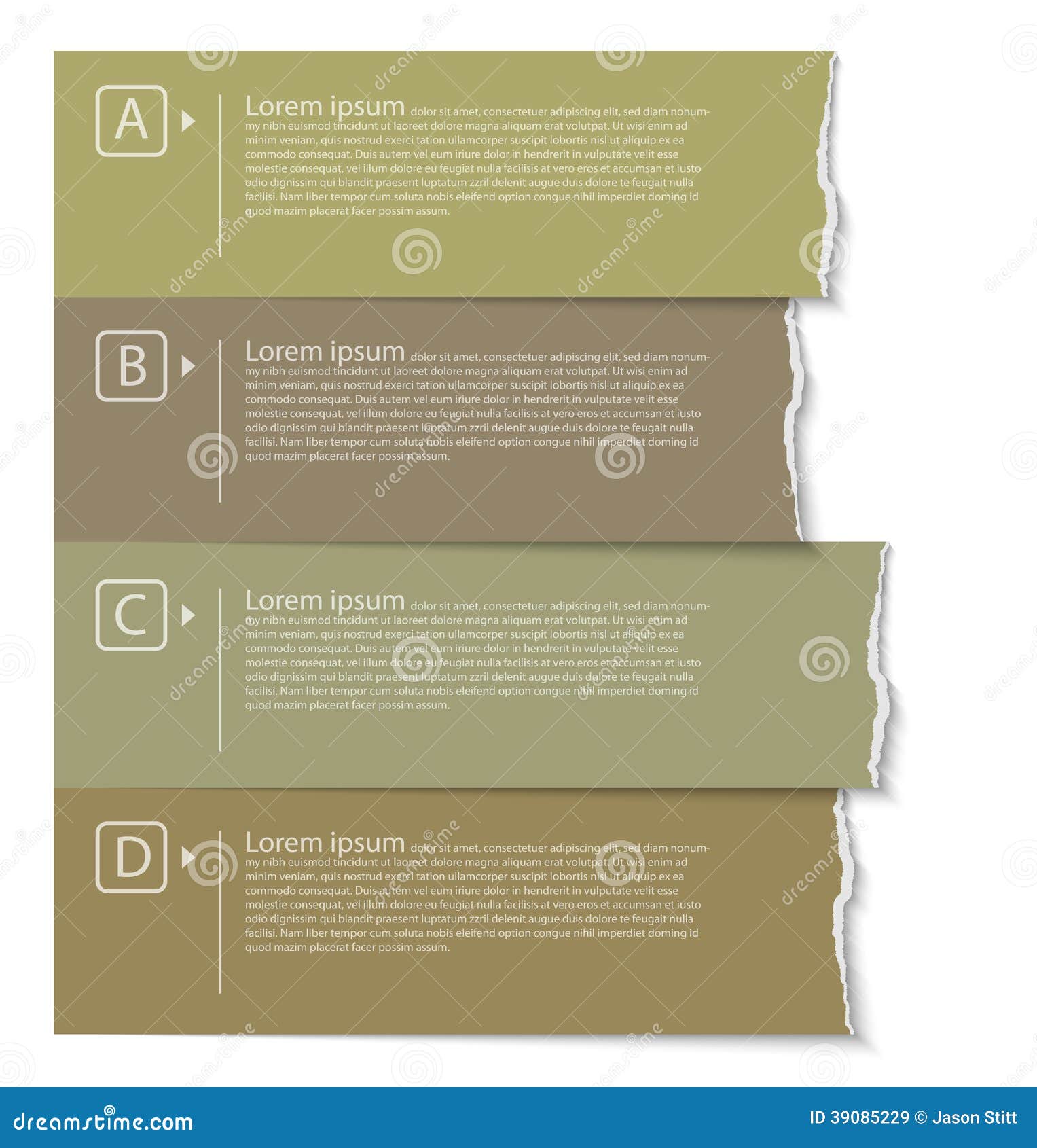 Torn Paper Tabs stock vector. Illustration of element - 39085229