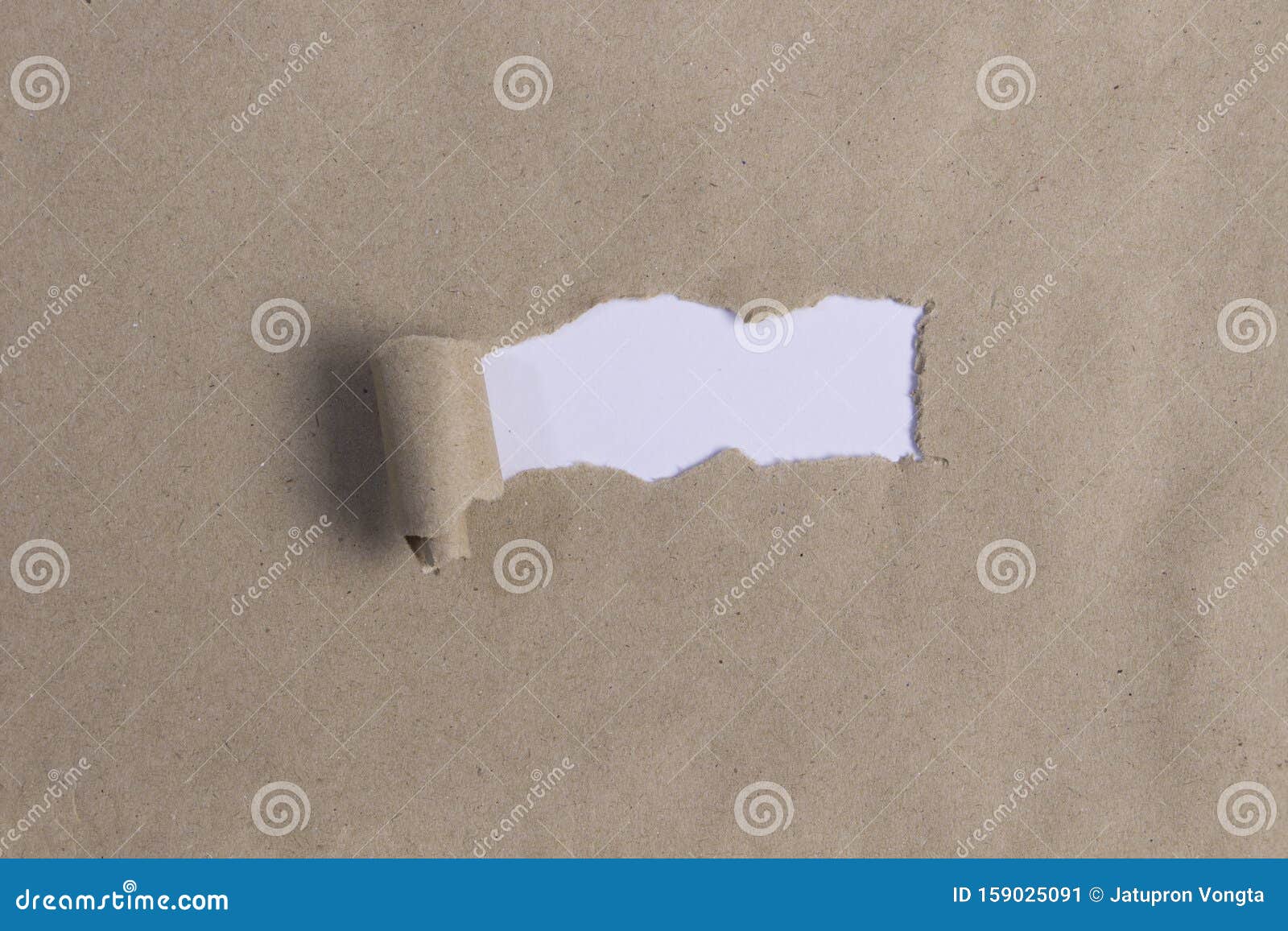 Torn Paper with Text Space in the Center Stock Image - Image of design ...