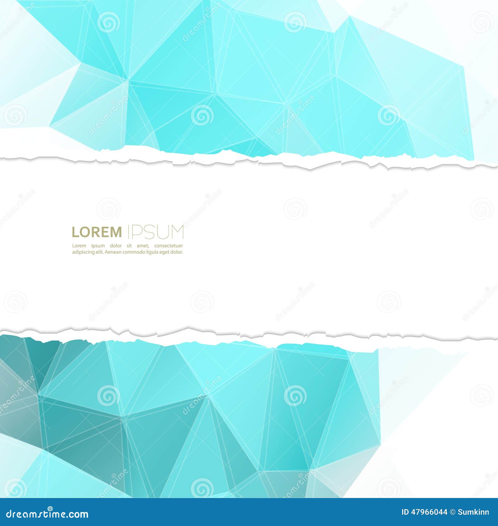 Torn Paper With Triangles And Polygon Mesh. Vector Illustration ...