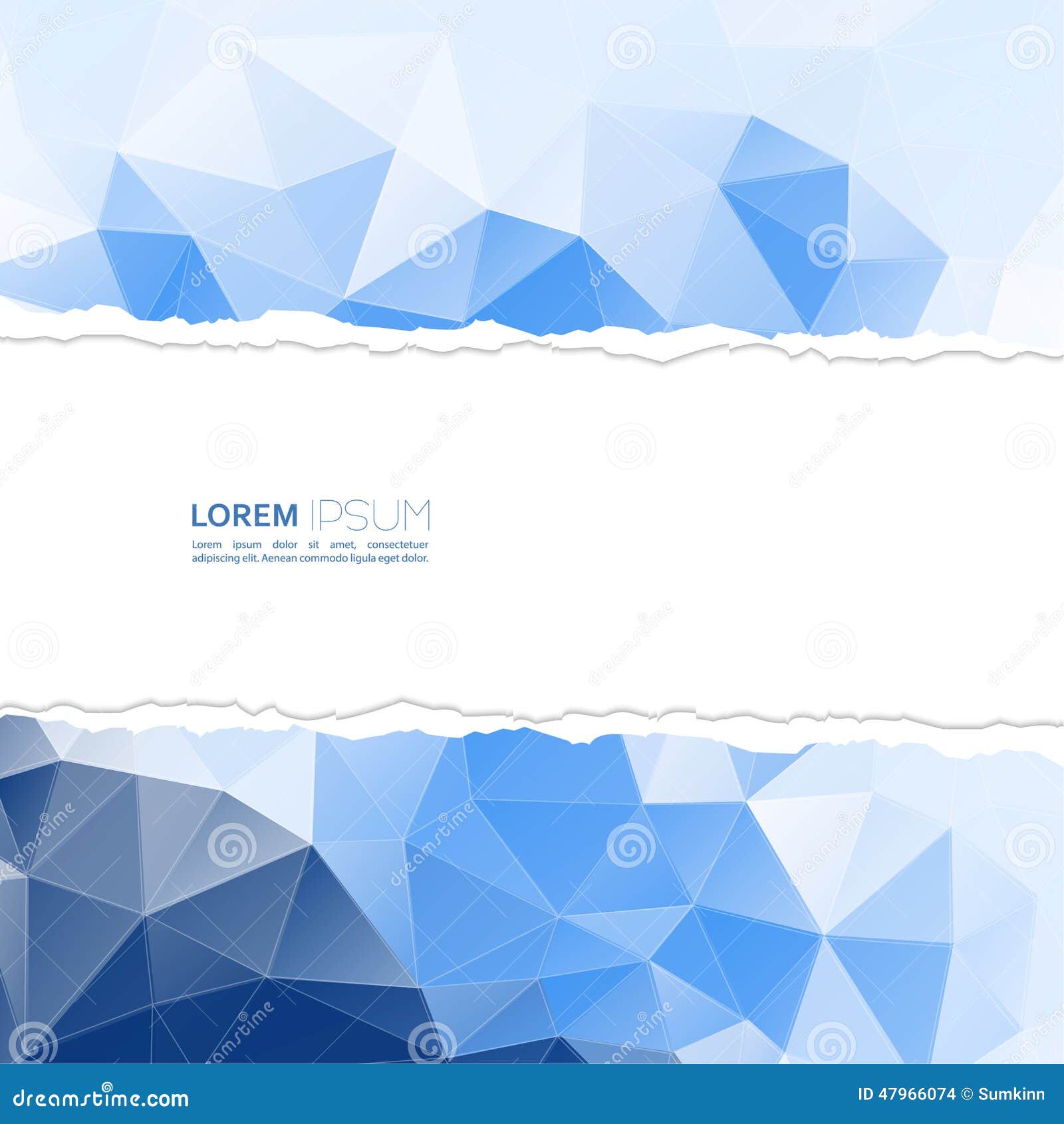 Torn Paper With Triangles And Polygon Mesh. Vector Illustration ...