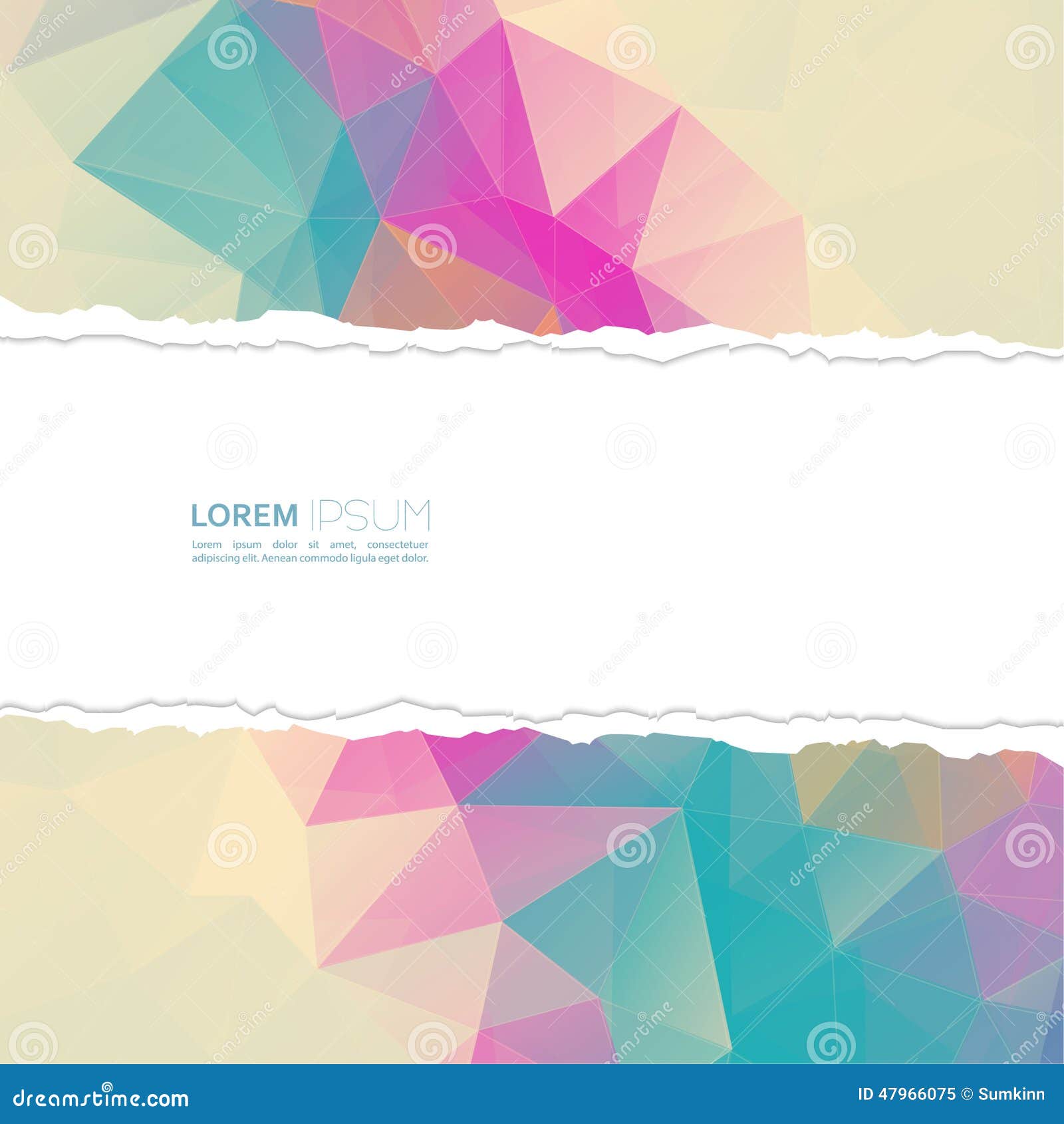 Torn Paper with Triangles and Polygon Mesh. Stock Vector - Illustration ...