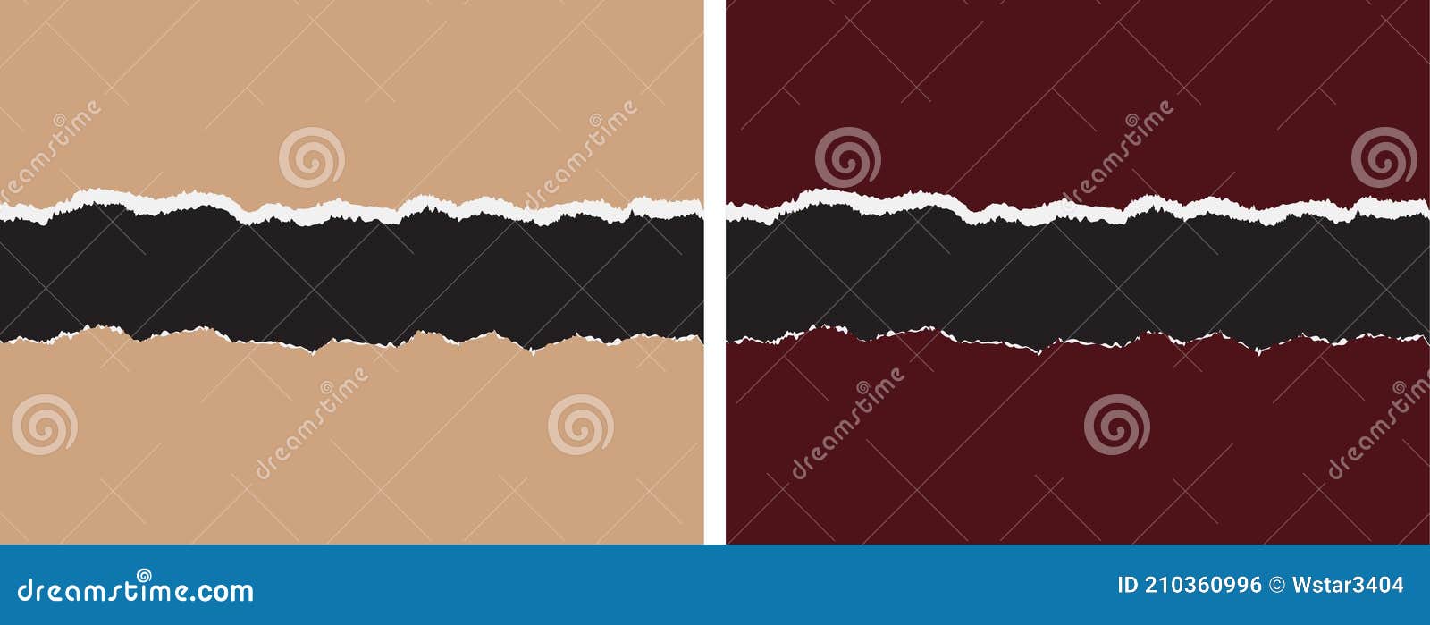 Torn Paper Vector Background in Brown and Maroon Color Stock Vector ...