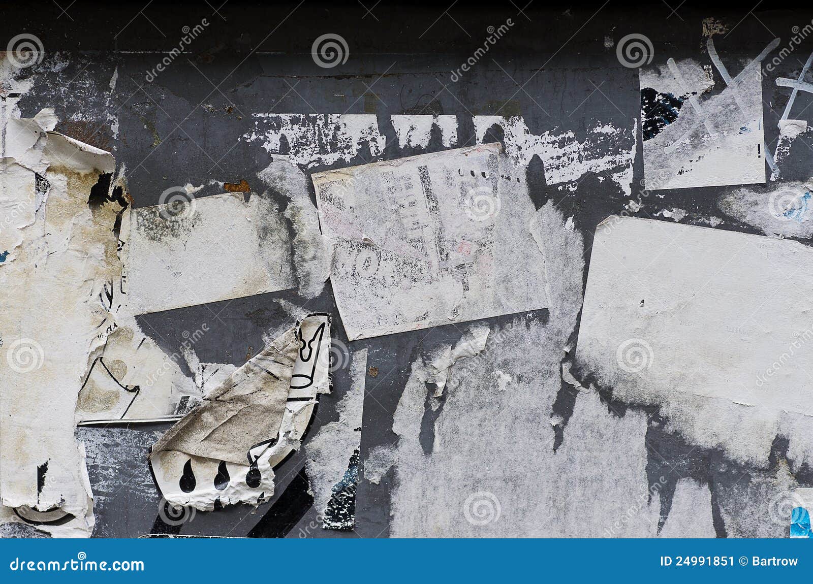 Torn Paper Wall stock image. Image of grungy, crinkly - 24991851