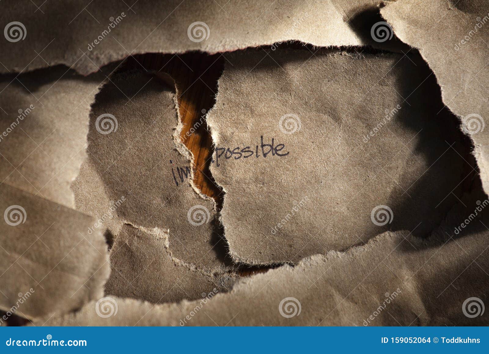 Torn Paper with the Word Impossible Becoming the Word Possible Stock ...