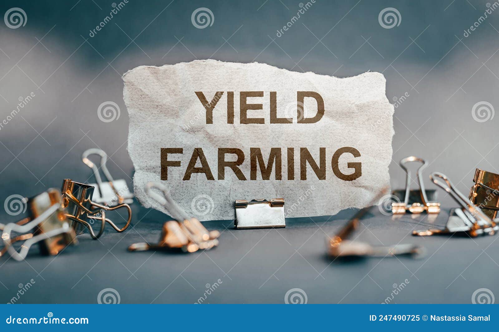 Torn Paper with the Word Yield Farming, Concept of Cryptocurrencies and ...