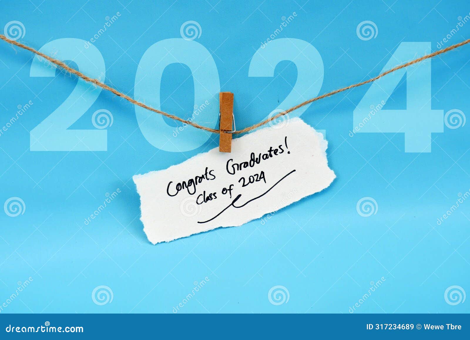 Torn Paper with the Words Congratulations Graduated Class of 2024 Stock ...