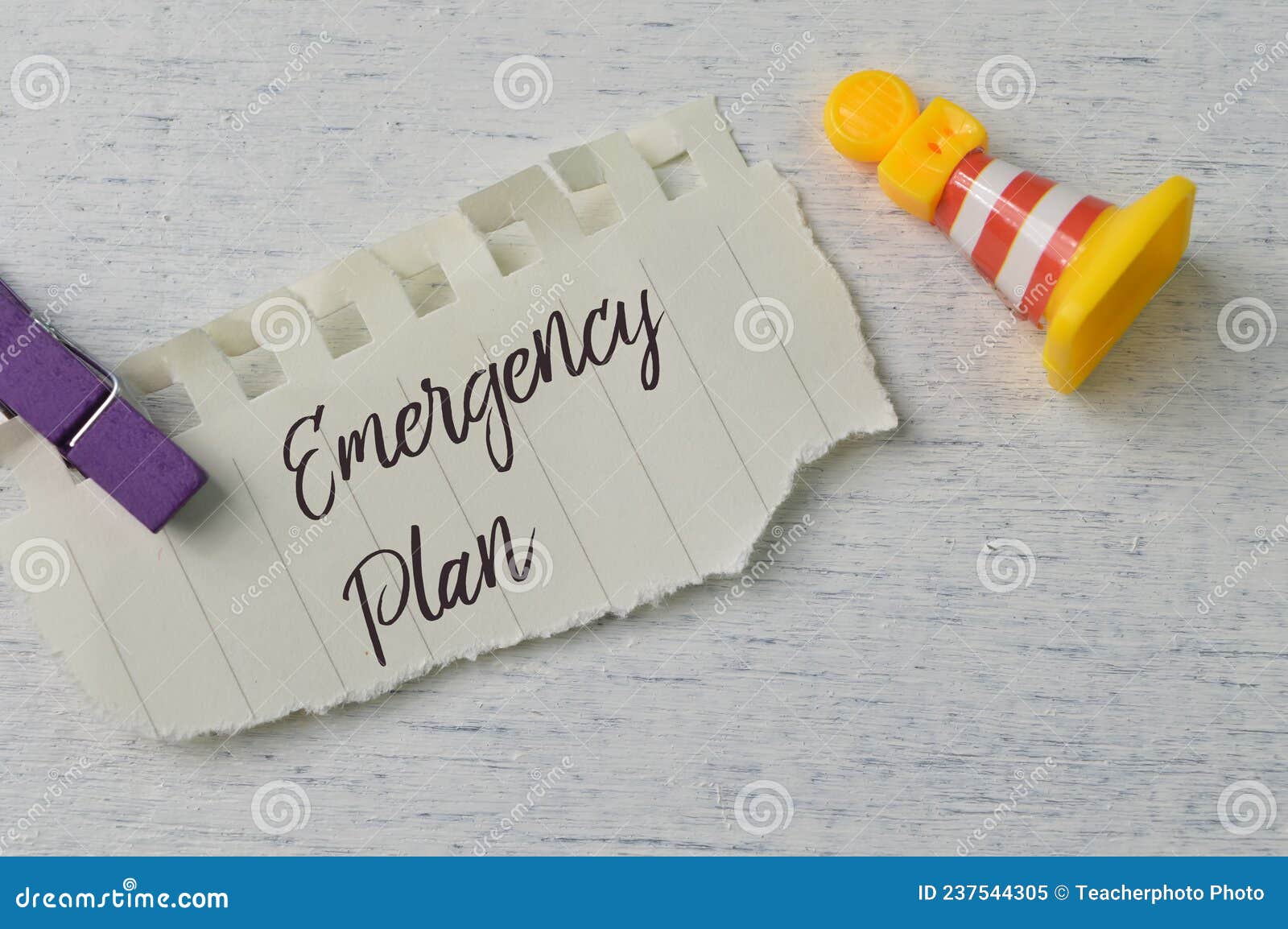 Torn Paper Written with Text EMERGENCY PLAN Stock Image - Image of ...