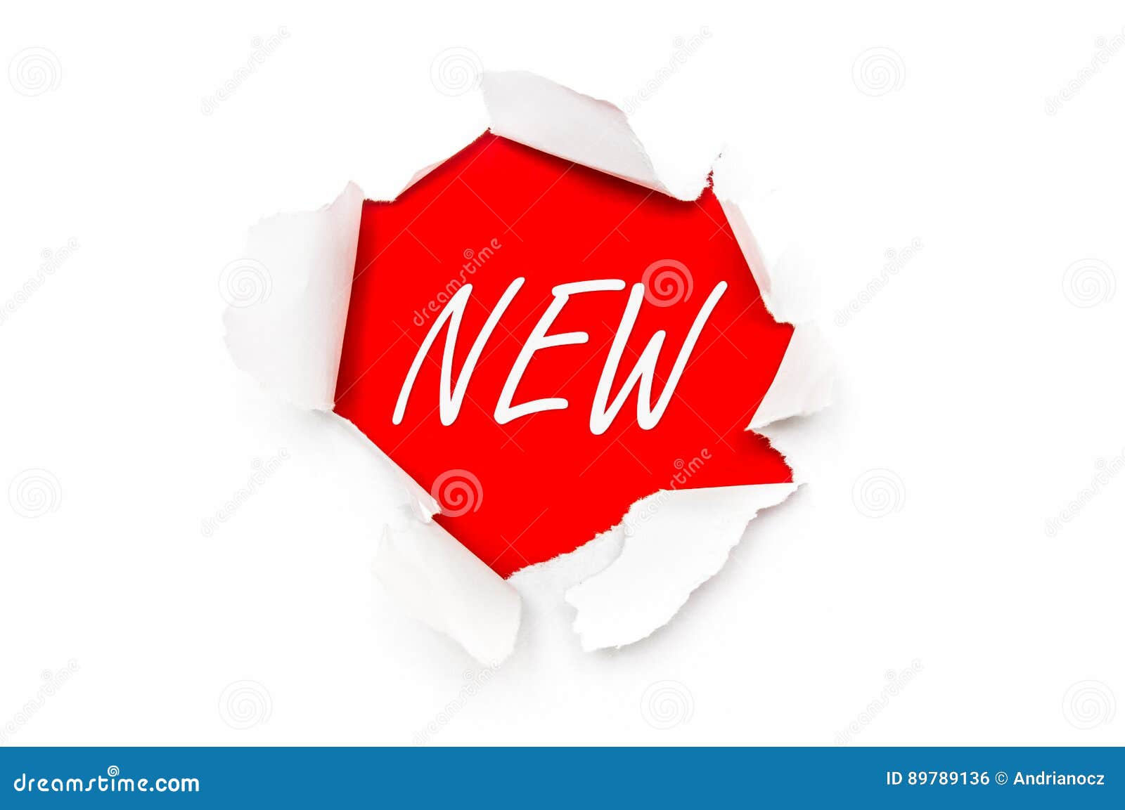 Torn Paper with Written Word New Stock Photo - Image of modern, shape ...