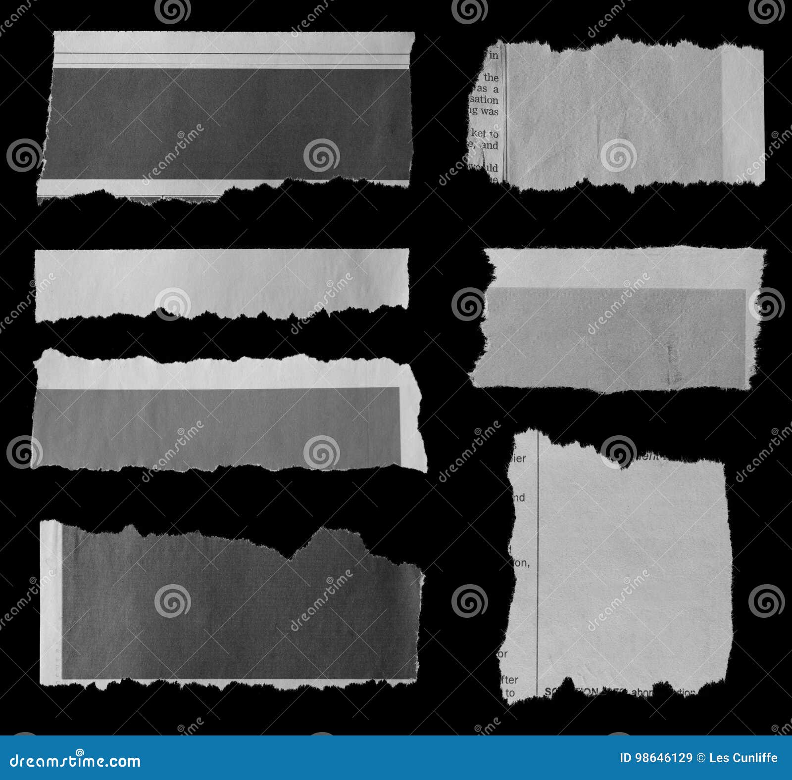 Torn papers on black stock image. Image of isolated, papers - 98646129