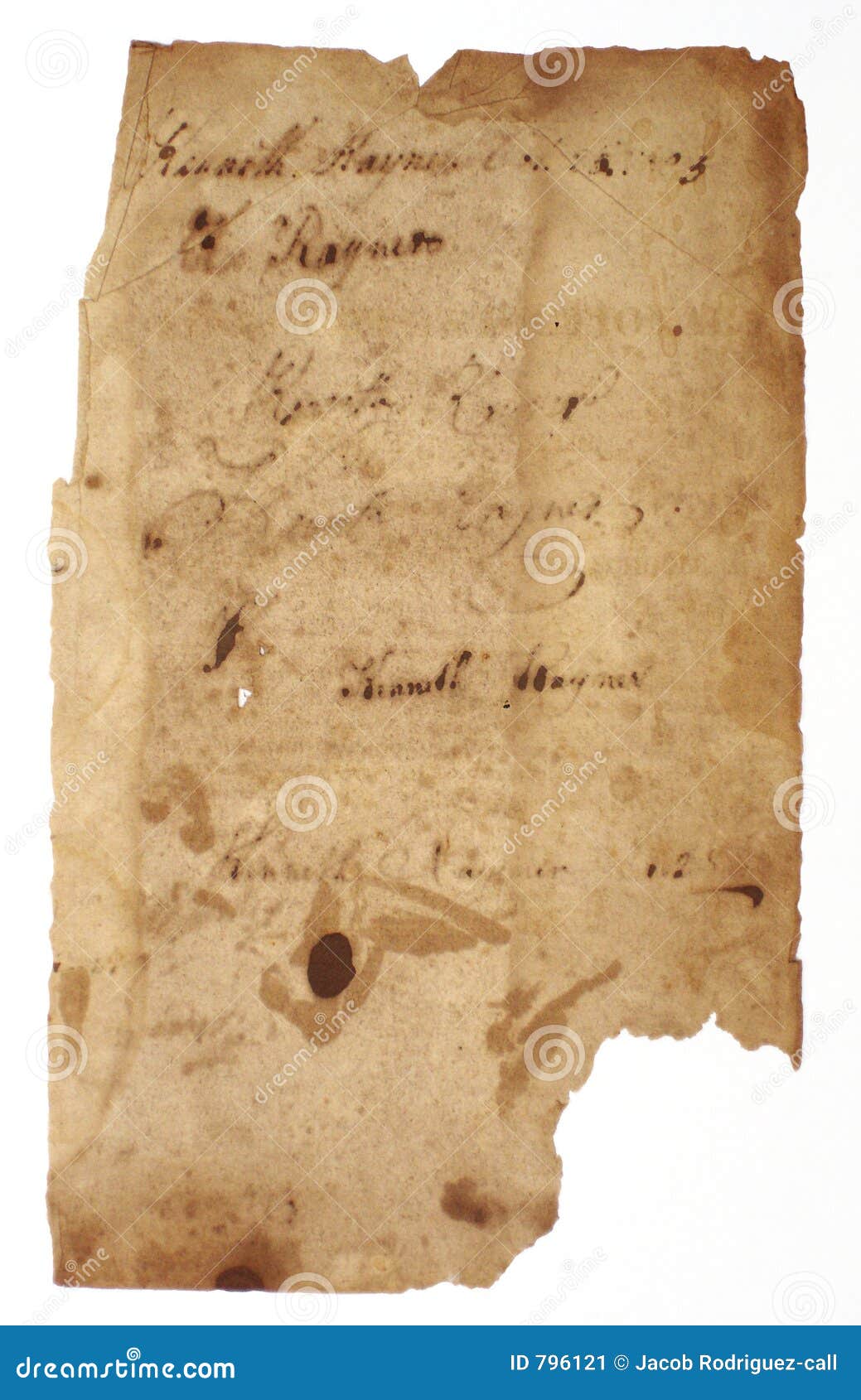 Torn parchment stock image. Image of texture, aged, damage - 796121