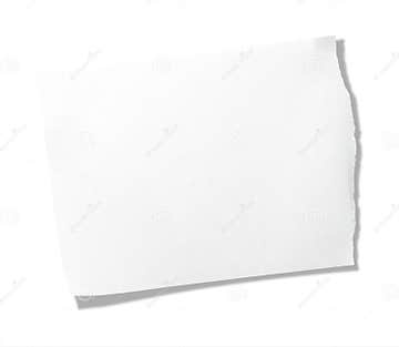 Torn Piece of Memo Pad Paper Stock Image - Image of blank, attach: 13523797