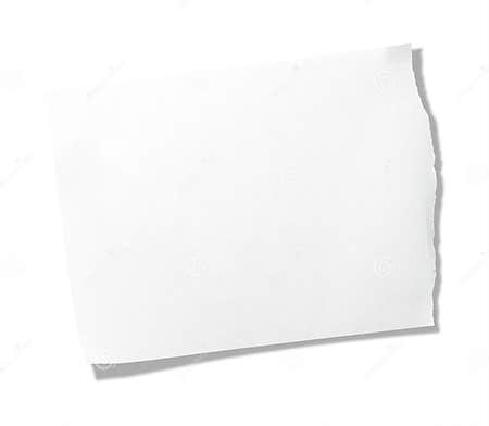 Torn Piece of Memo Pad Paper Stock Image - Image of blank, attach: 13523797