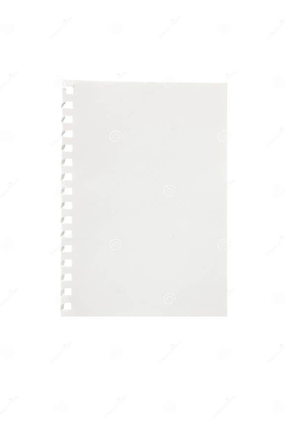 Torn Piece of Notebook Paper Stock Image - Image of empty, sheet: 19186689