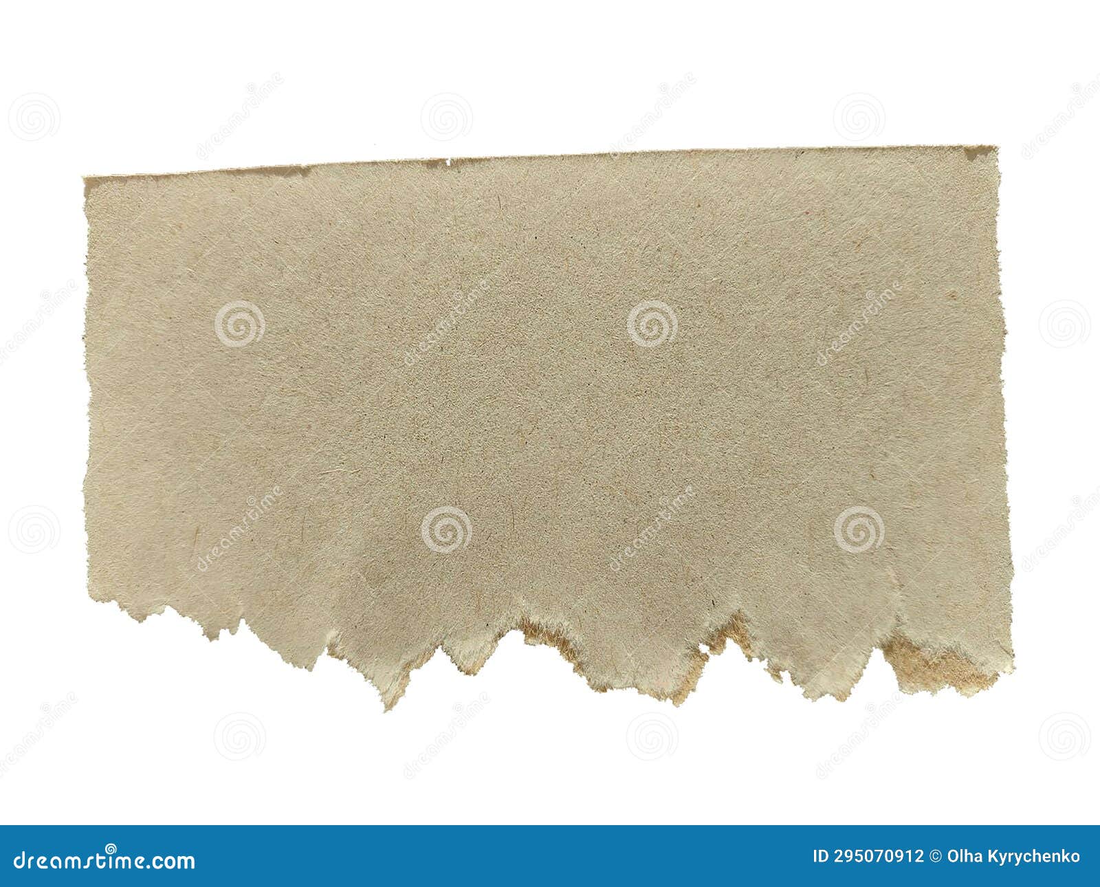 Torn Piece of Paper or Cardboard for Headline, Note Stock Photo - Image ...