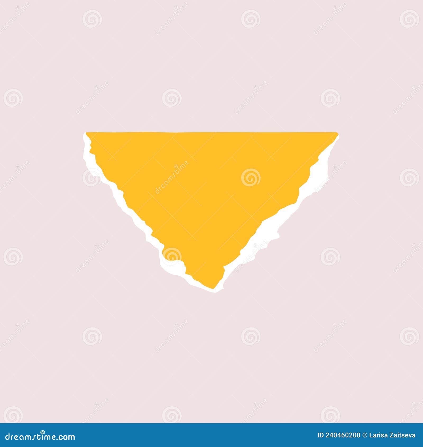 Torn Piece of Paper Isolated. Triangle Piece of Paper with a Torn Edge ...