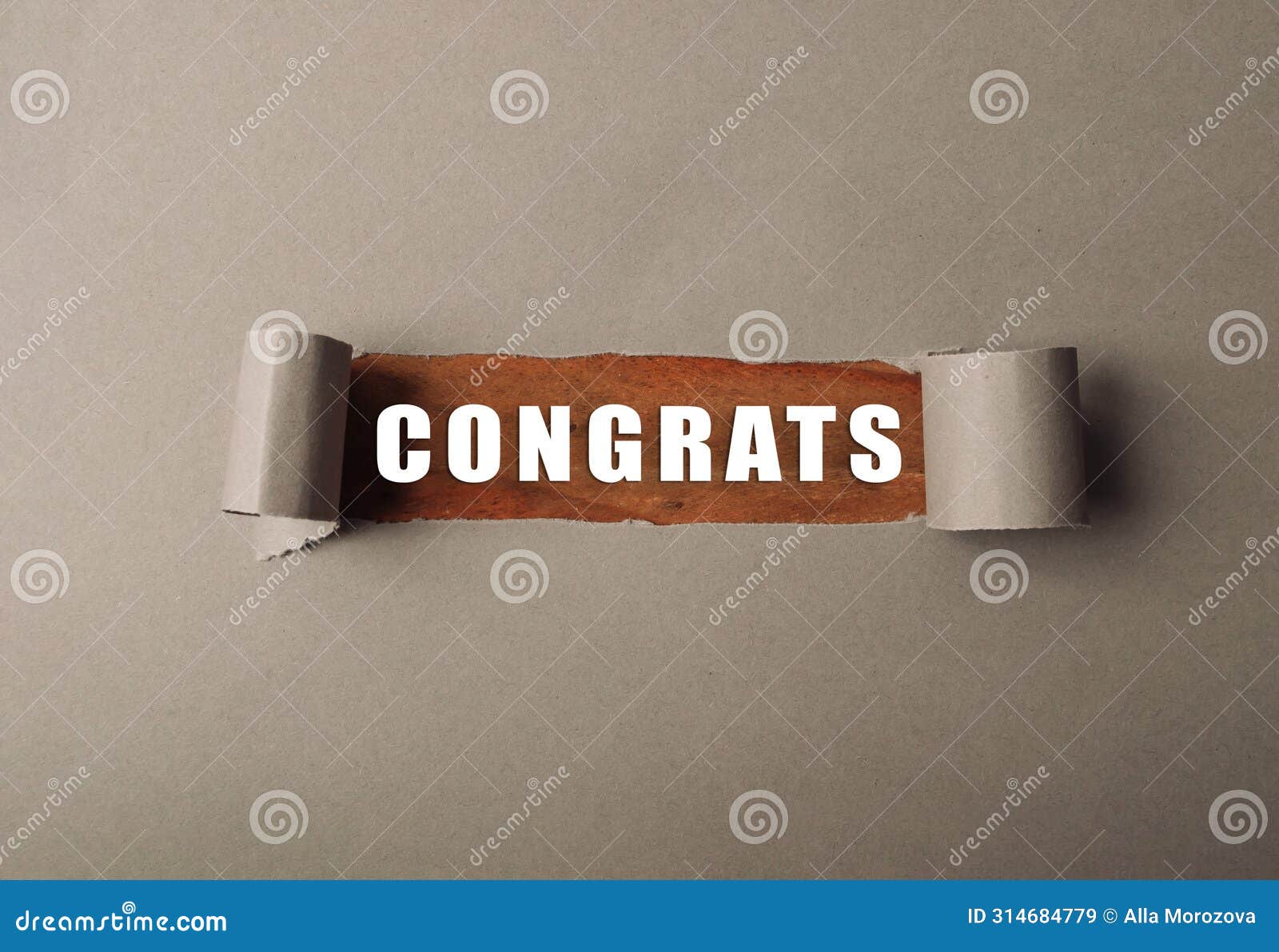 The Word `congratulations` Appearing Behind Torn Black Paper. Beautiful ...