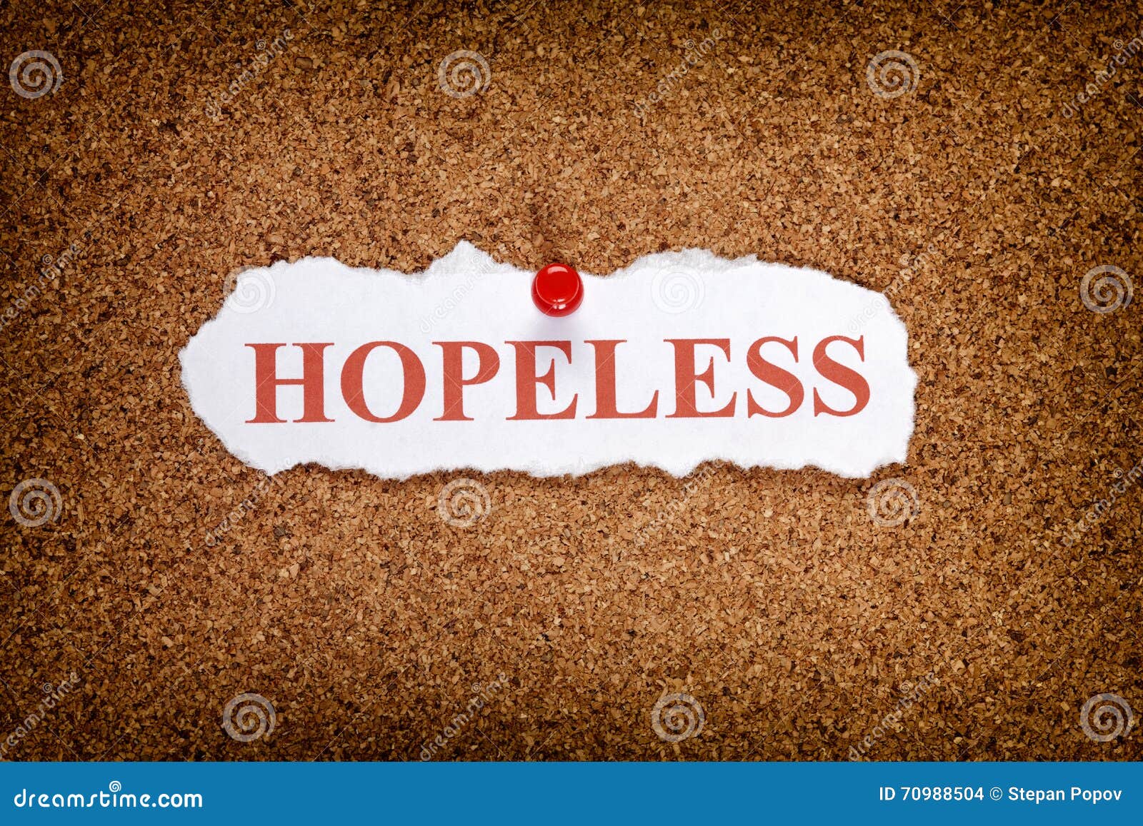 Torn Piece of Paper with Word Hopeless Stock Photo - Image of ...