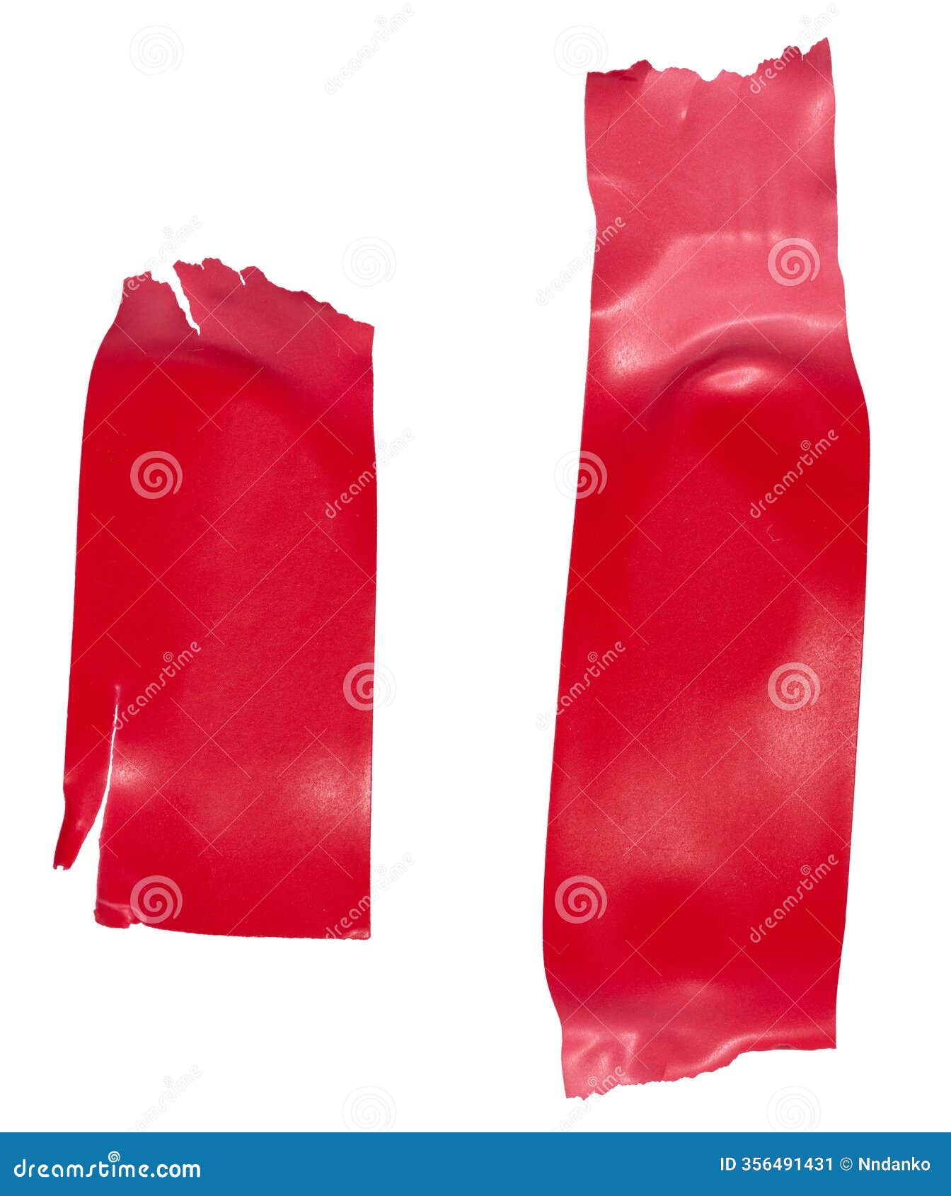 Torn Piece of Rubber Tape on Isolated Background, Top View Stock Image ...