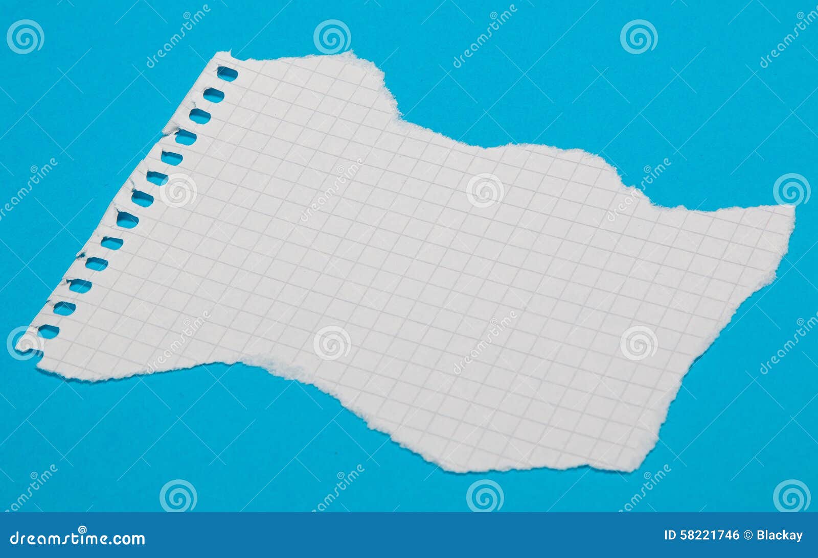 Torn Pieces of Checkered Paper Stock Photo - Image of graph, notepaper ...