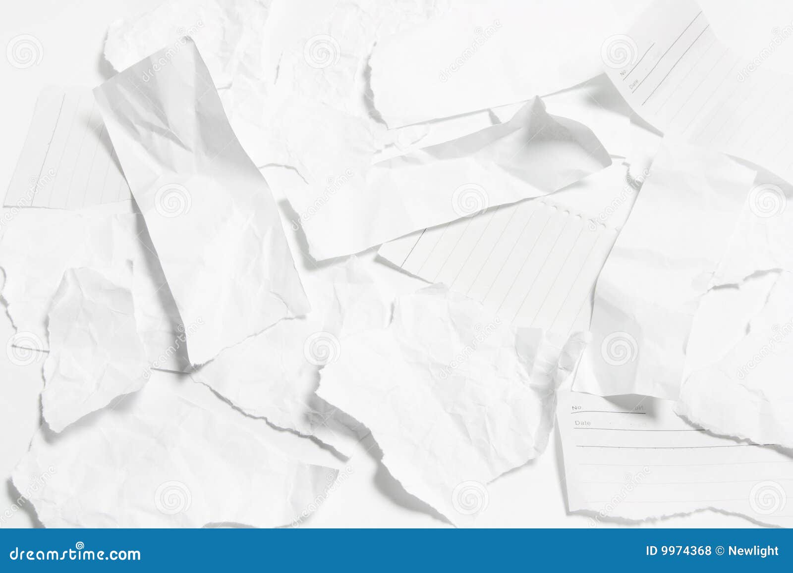 Torn Pieces of Paper stock photo. Image of close, waste - 9974368