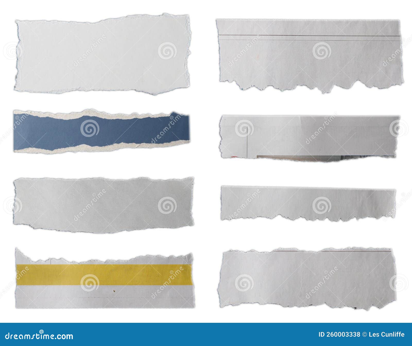 Torn pieces of paper stock photo. Image of studio, edge - 260003338