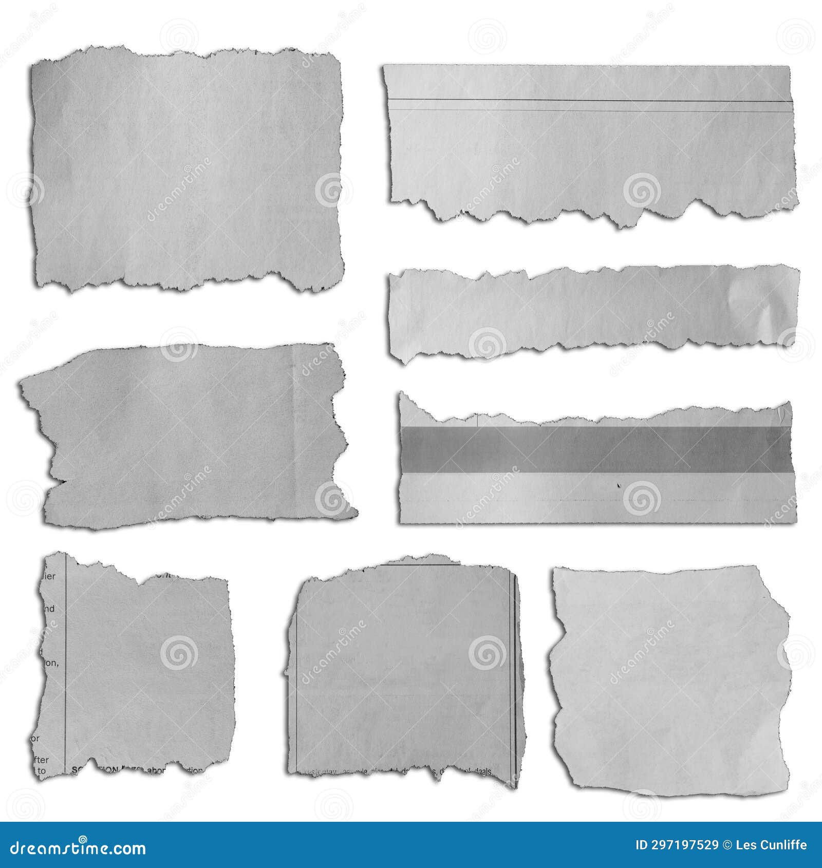Torn pieces of paper stock image. Image of torn, photograph - 297197529