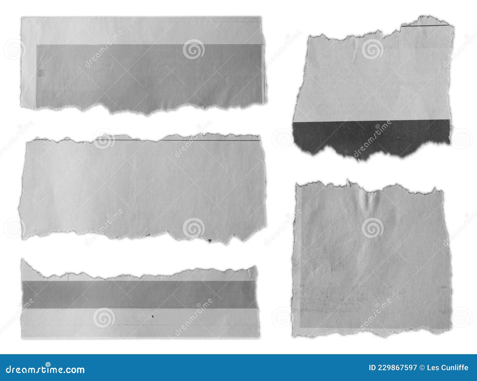Torn pieces of paper stock image. Image of edge, papers - 229867597
