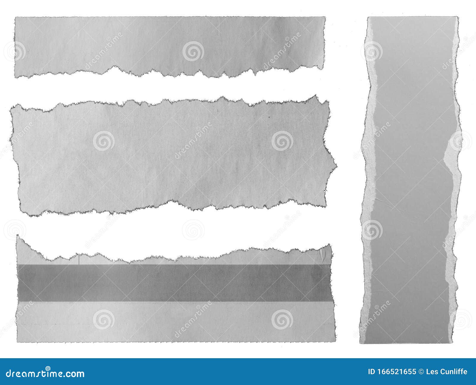 Torn pieces of paper stock image. Image of frayed, cutting - 166521655