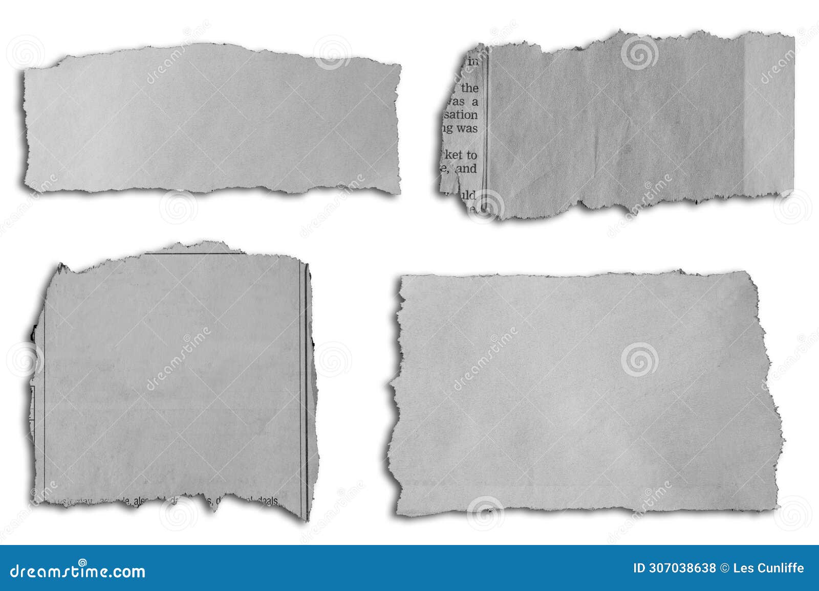 Torn pieces of paper stock photo. Image of close, scrap - 307038638