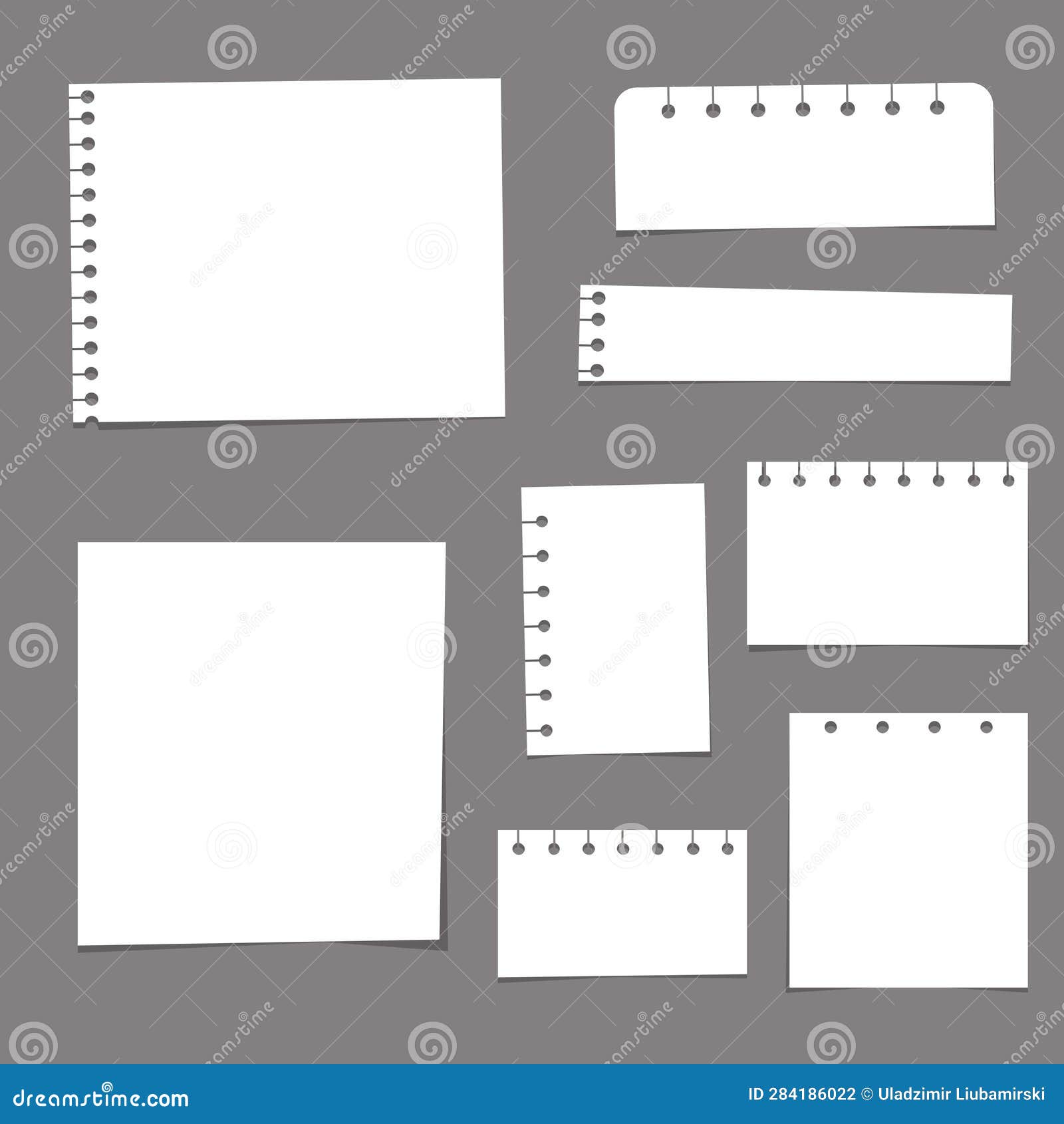 Torn Pieces of Paper .Sheets of Paper from Notebooks, White Pieces of ...