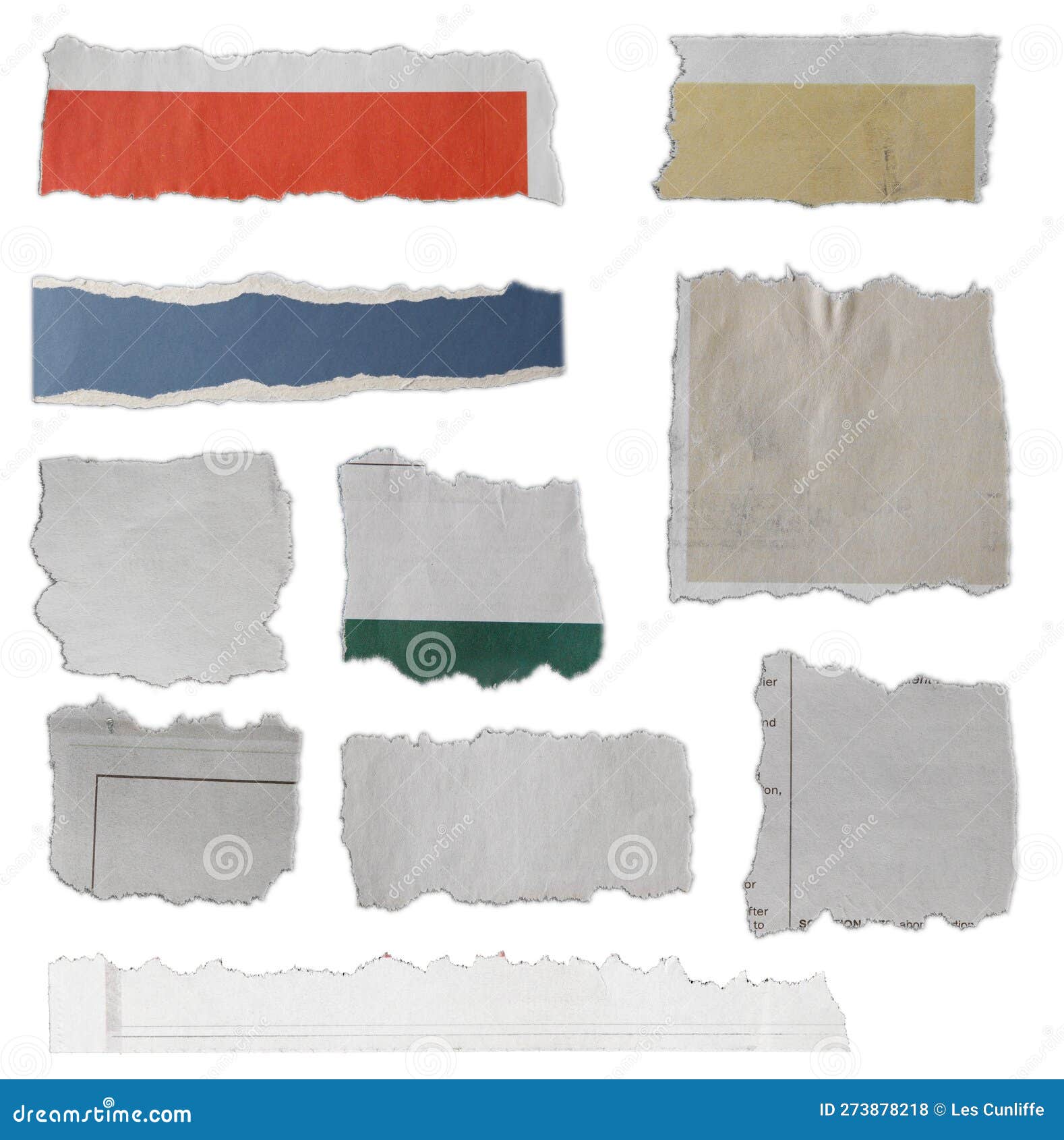 Torn pieces of paper stock photo. Image of clipping - 273878218